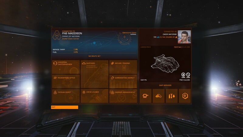Mathew Maddison - Elite Dangerous Fleet Carriers - Advanced Maintenance UI