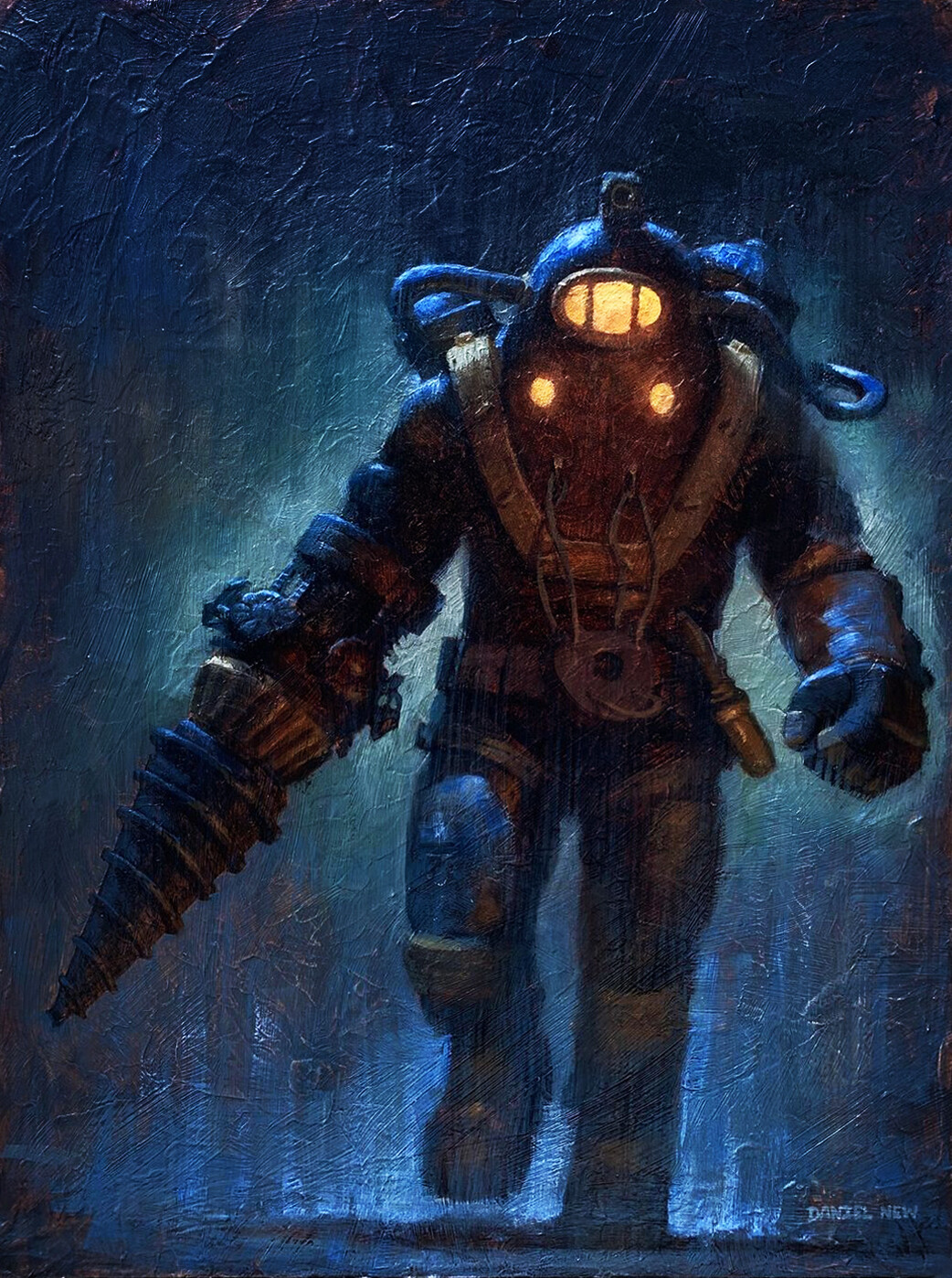 Subject Delta - Oil on Panel (OC) : r/Bioshock