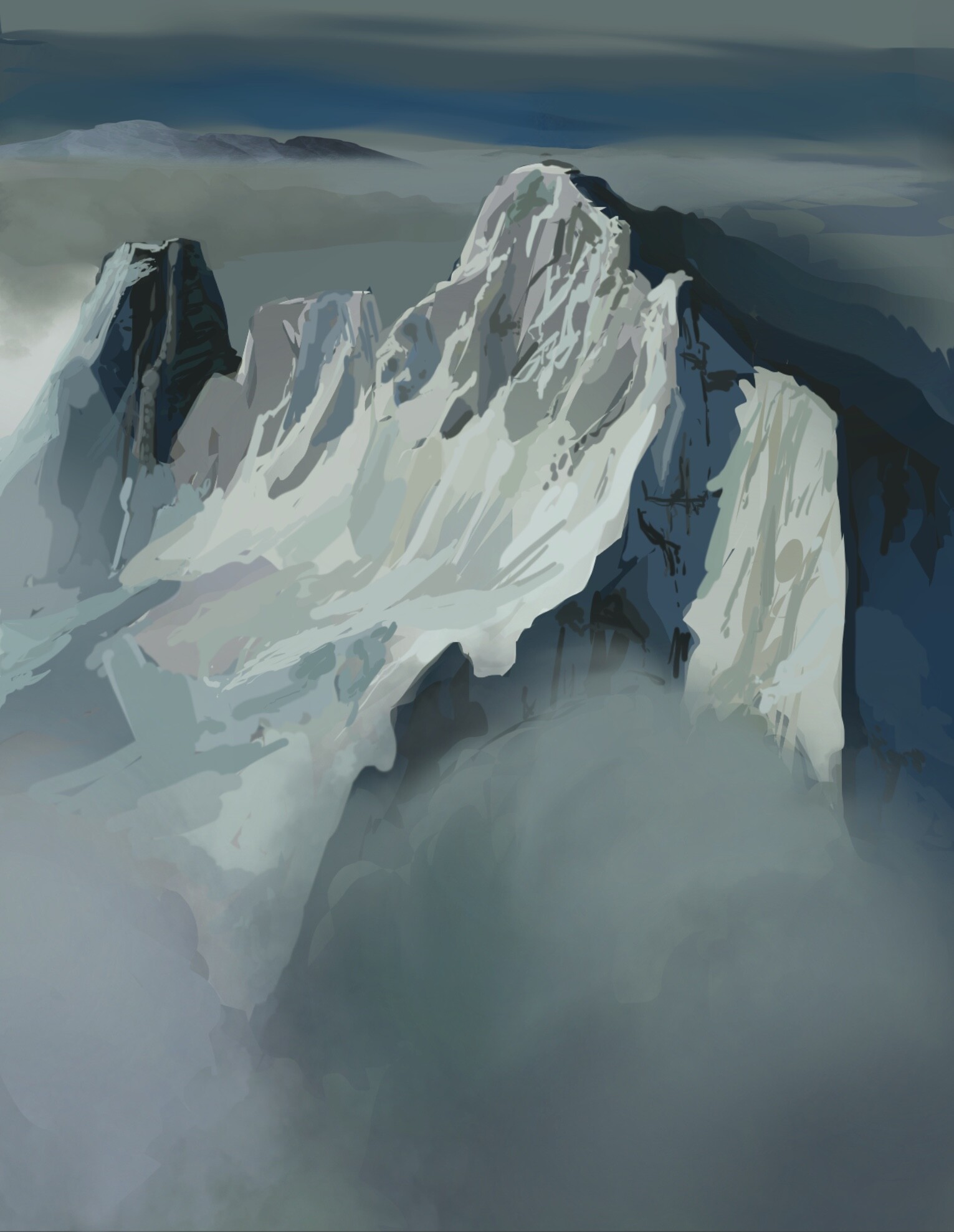 ArtStation - Snowy sketch