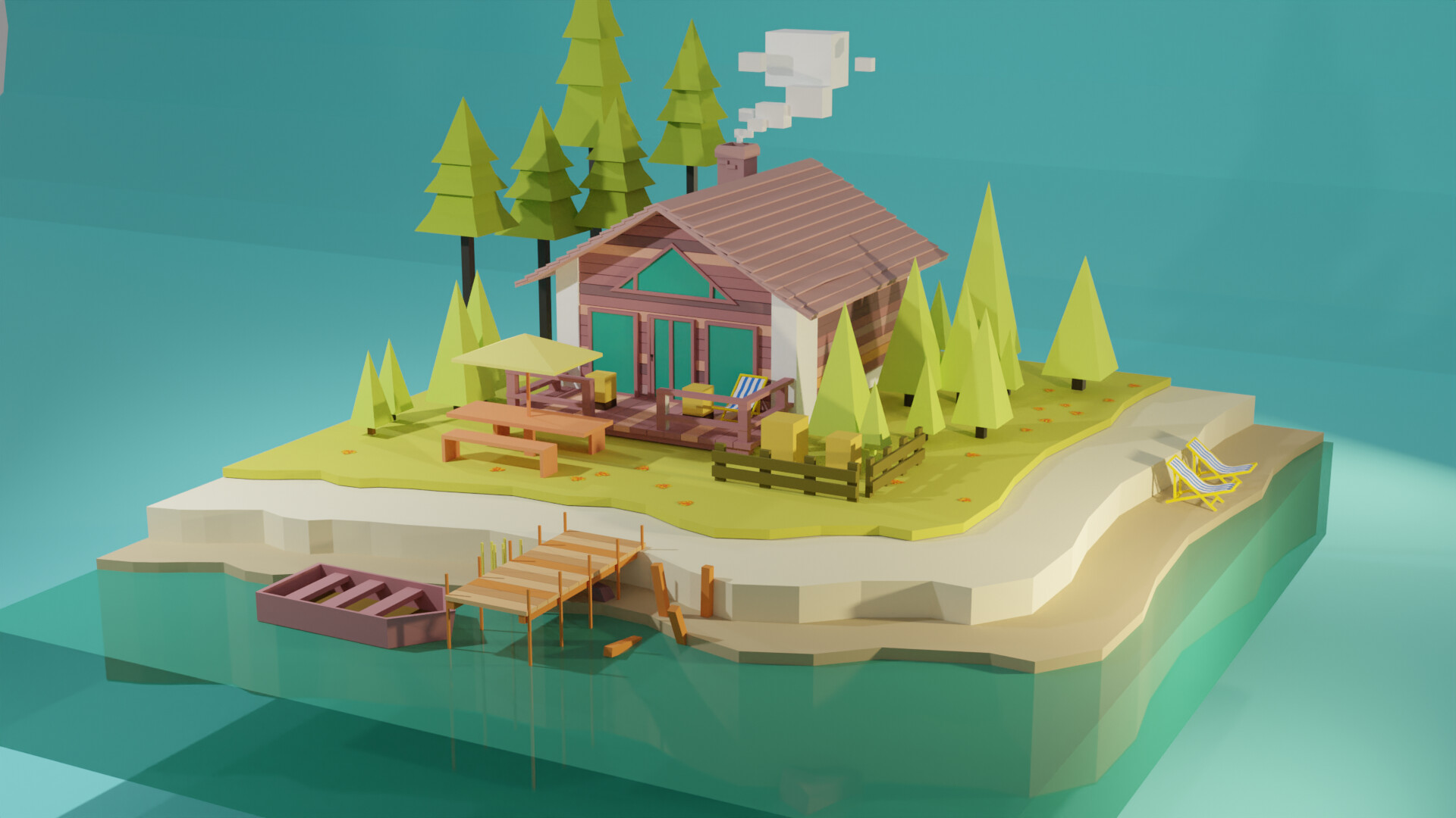 ArtStation - Cabin 3d