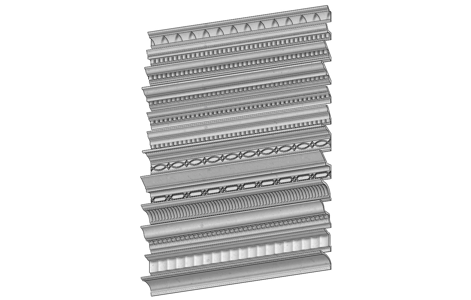 Rachid SW - Classical cornices and friezes for plaster moldings