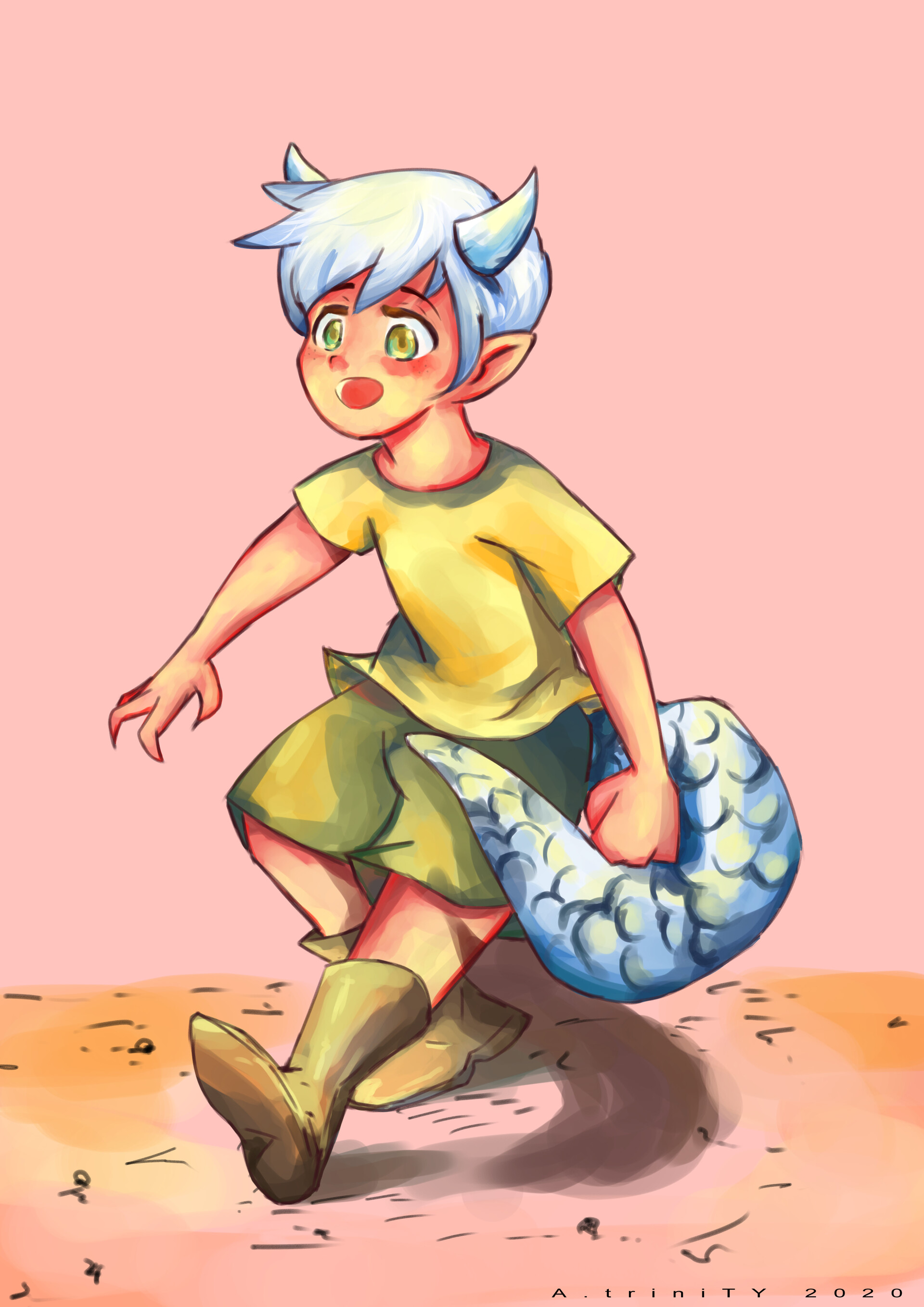 ArtStation - Half dragoned boy