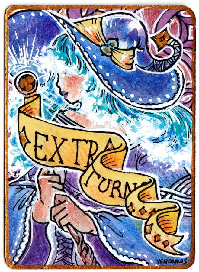 ArtStation - Commission: Extra Turns Magic The Gathering Token Card