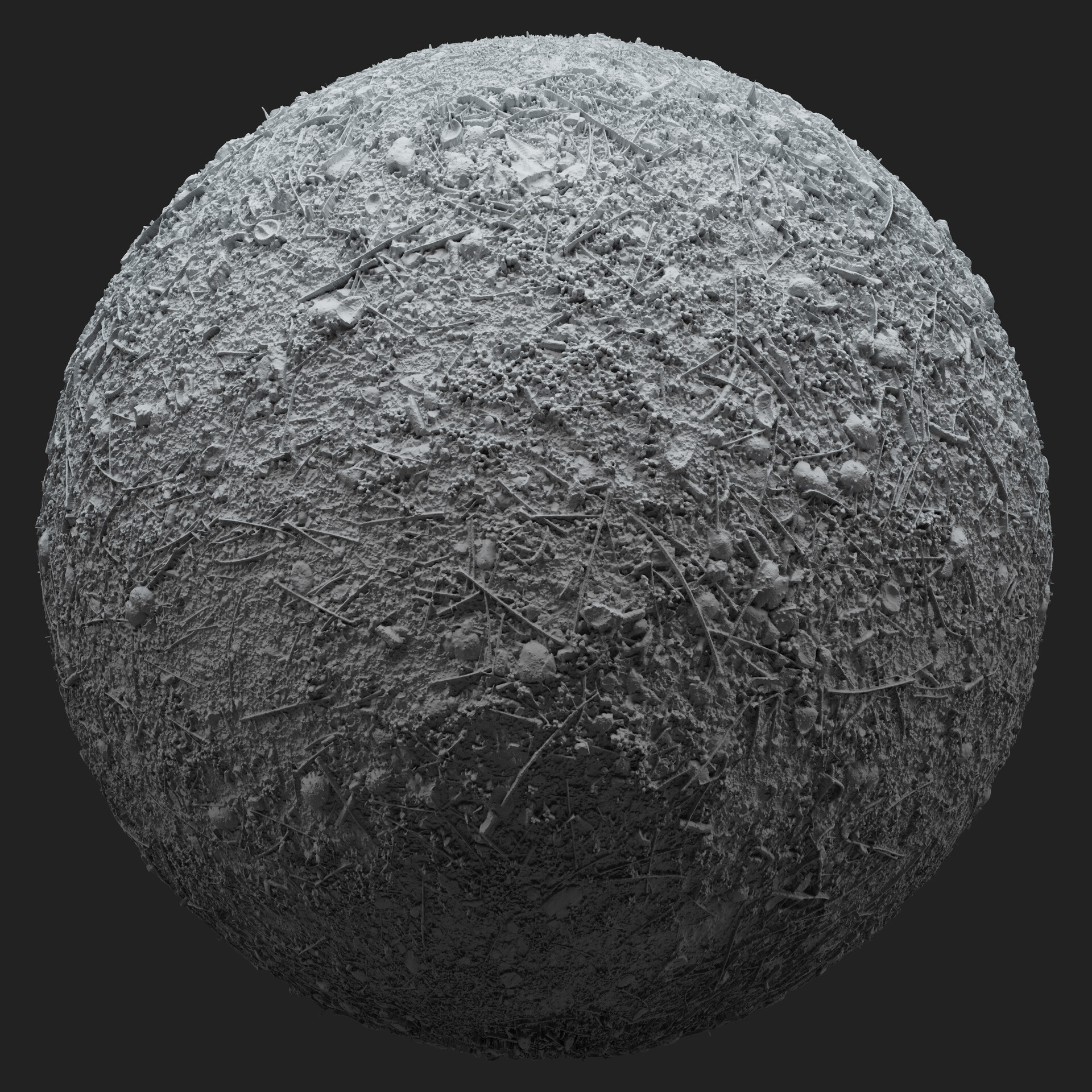 3D Scanned Textures - Branches Plants Ground Material | Photoscanned