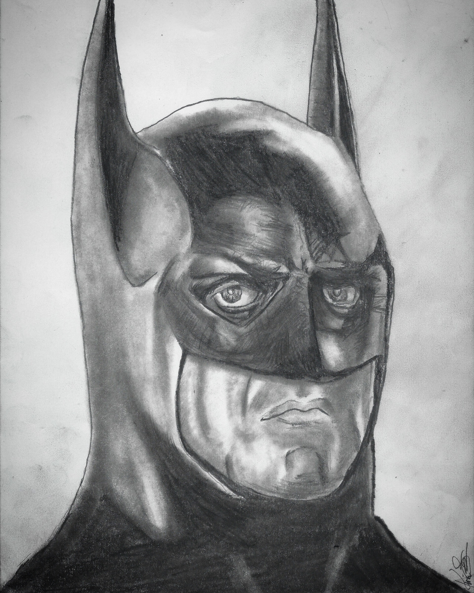 how to draw batman michael keaton
