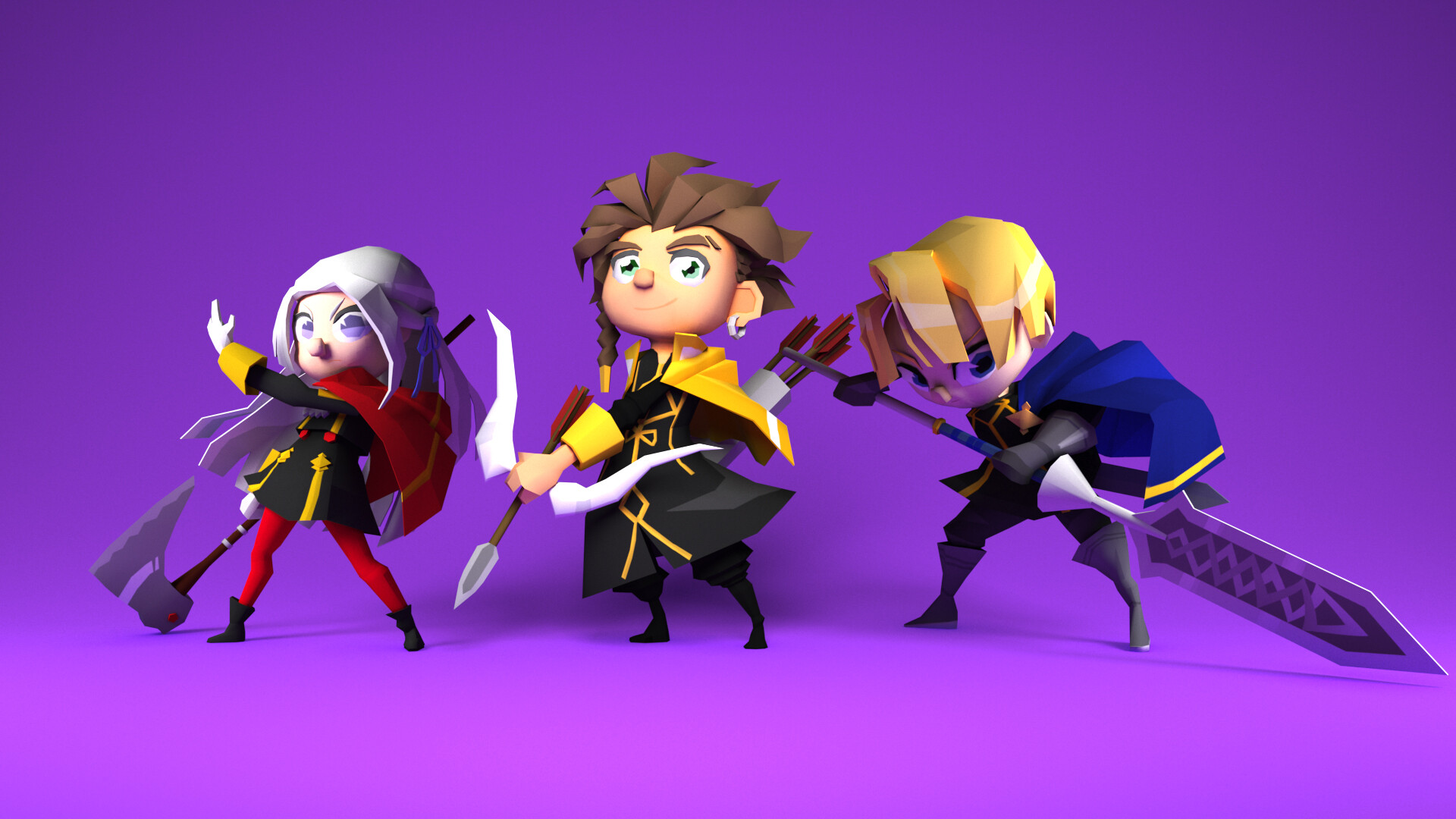 ArtStation - 3D Modeling - House leaders (Fire Emblem Three Houses)
