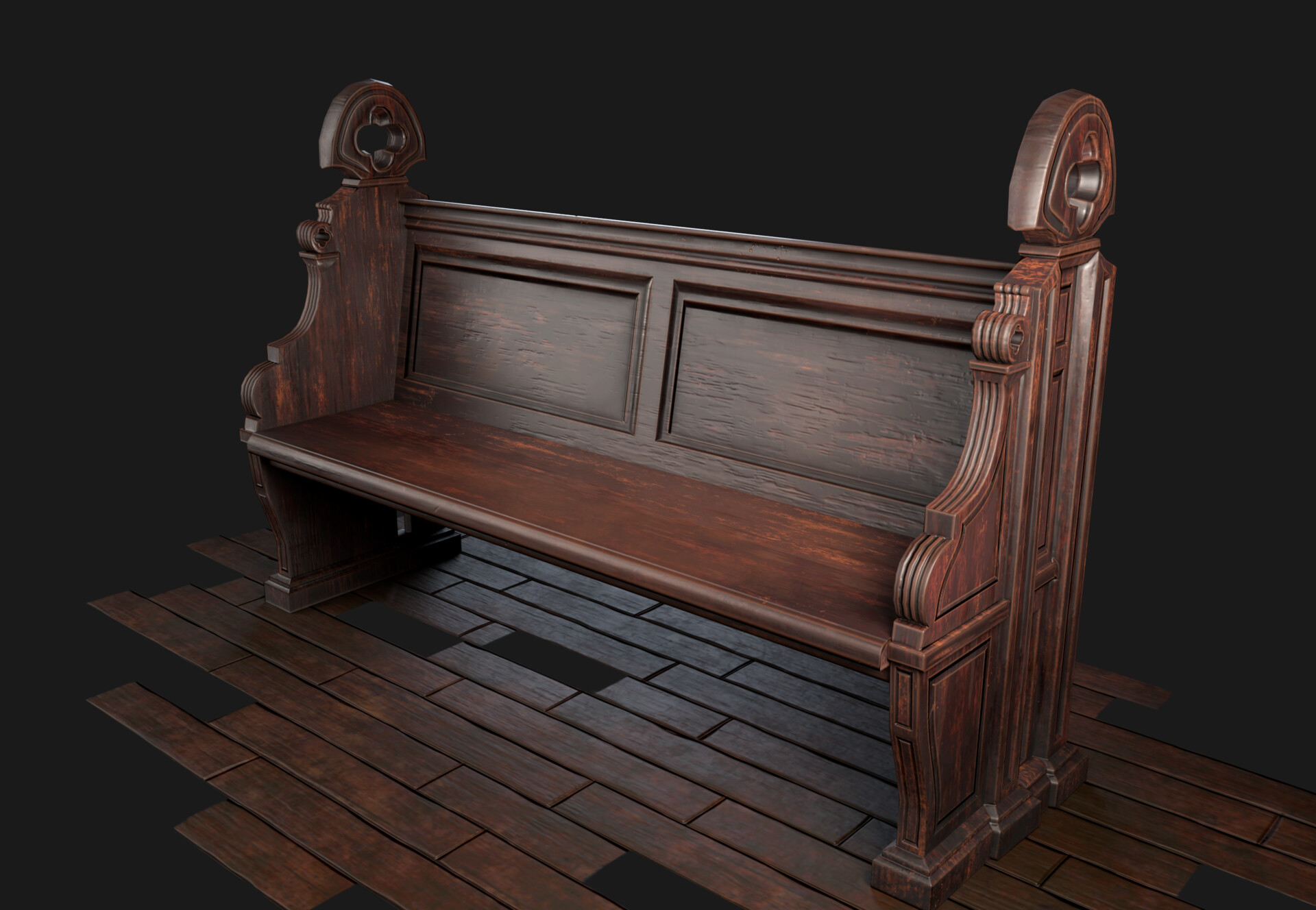 ArtStation - Church bench