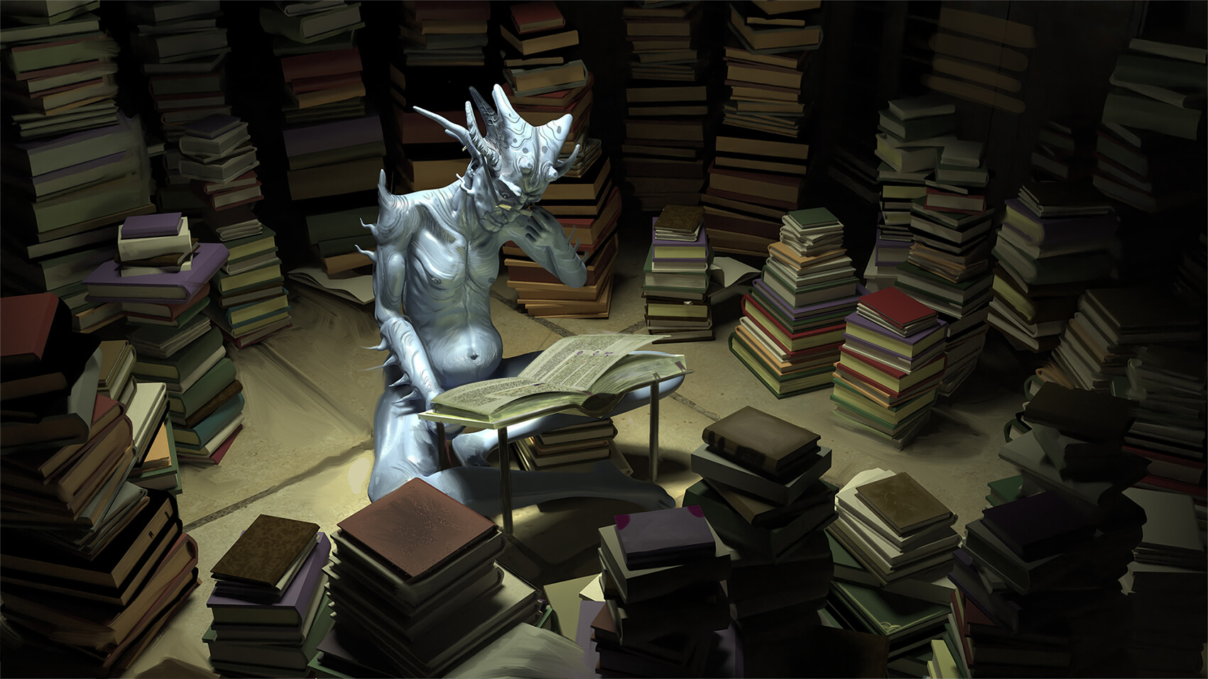ArtStation - Demon studying his things