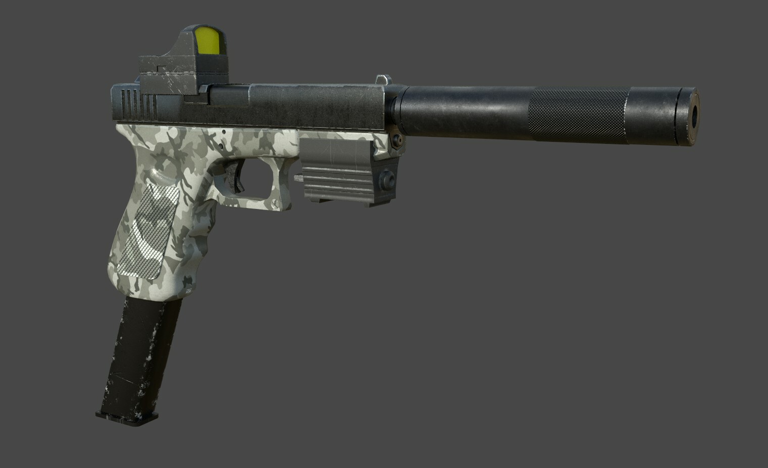 9mm With Extended Clip And Silencer