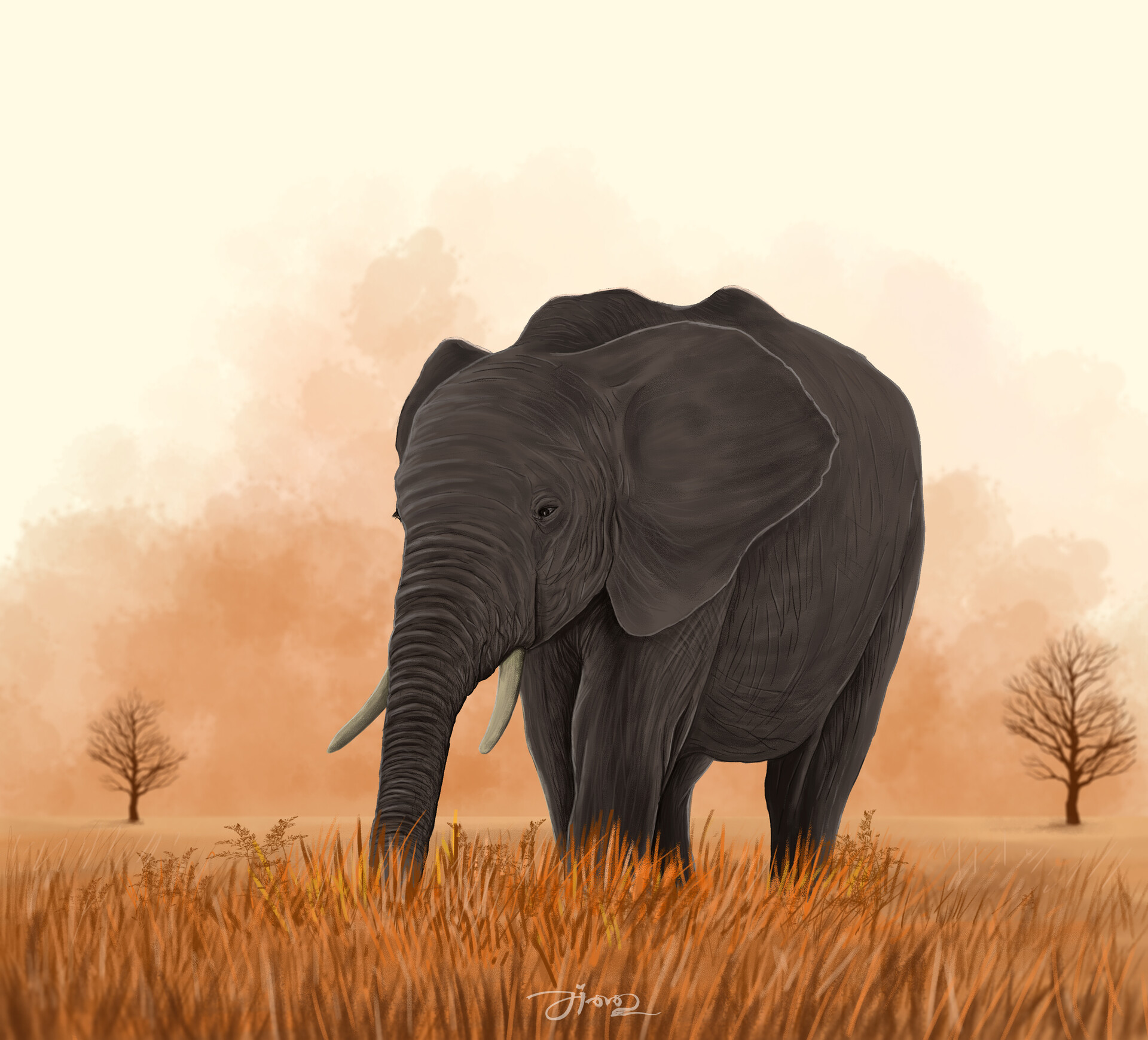 ArtStation - african elephant