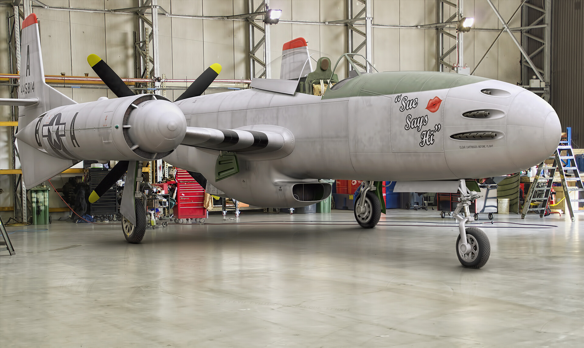 Dieselpunk alternative history artwork by SBD - North American P551