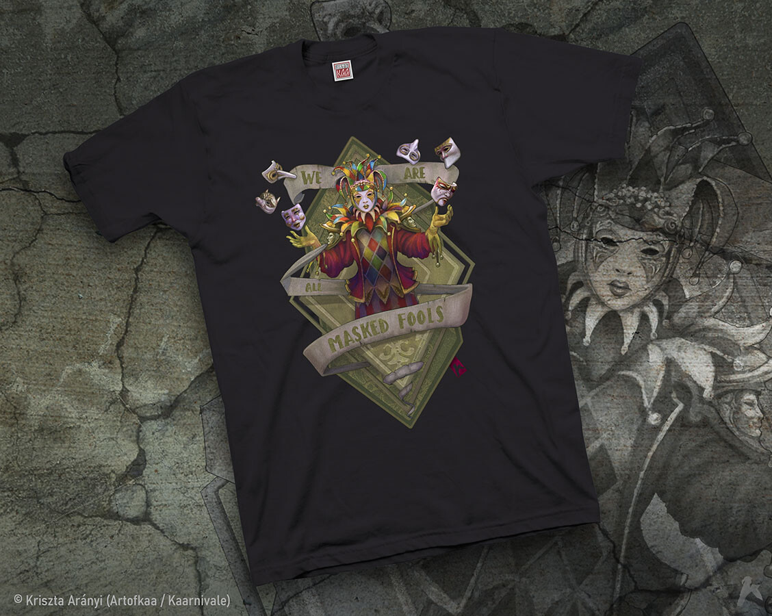 ArtStation - We are all masked fools tee design