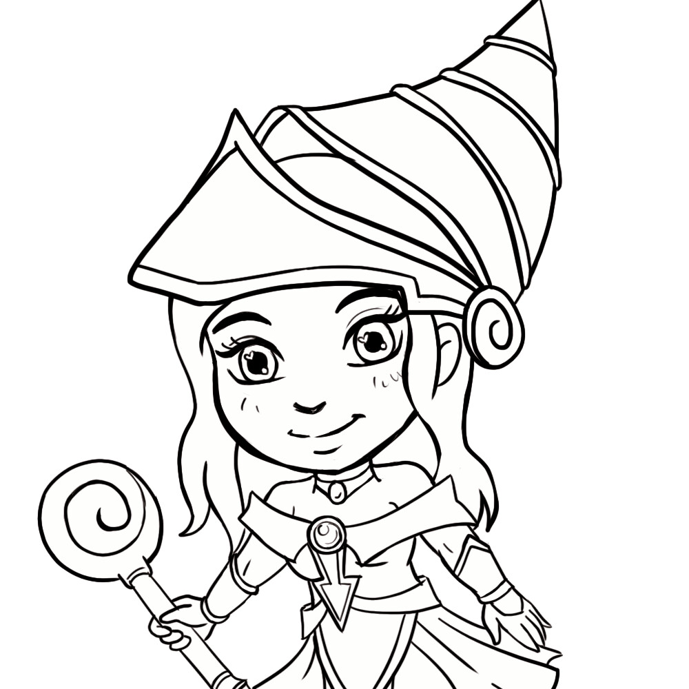 yu gi oh dark magician coloring page