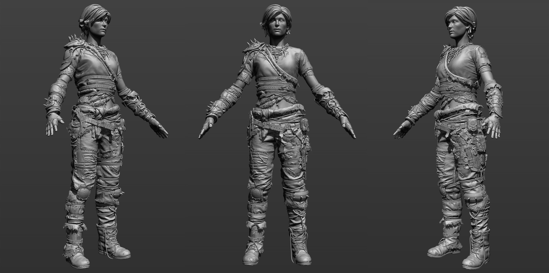 ArtStation - Game Ready Character HighRes&LowRes Showcase