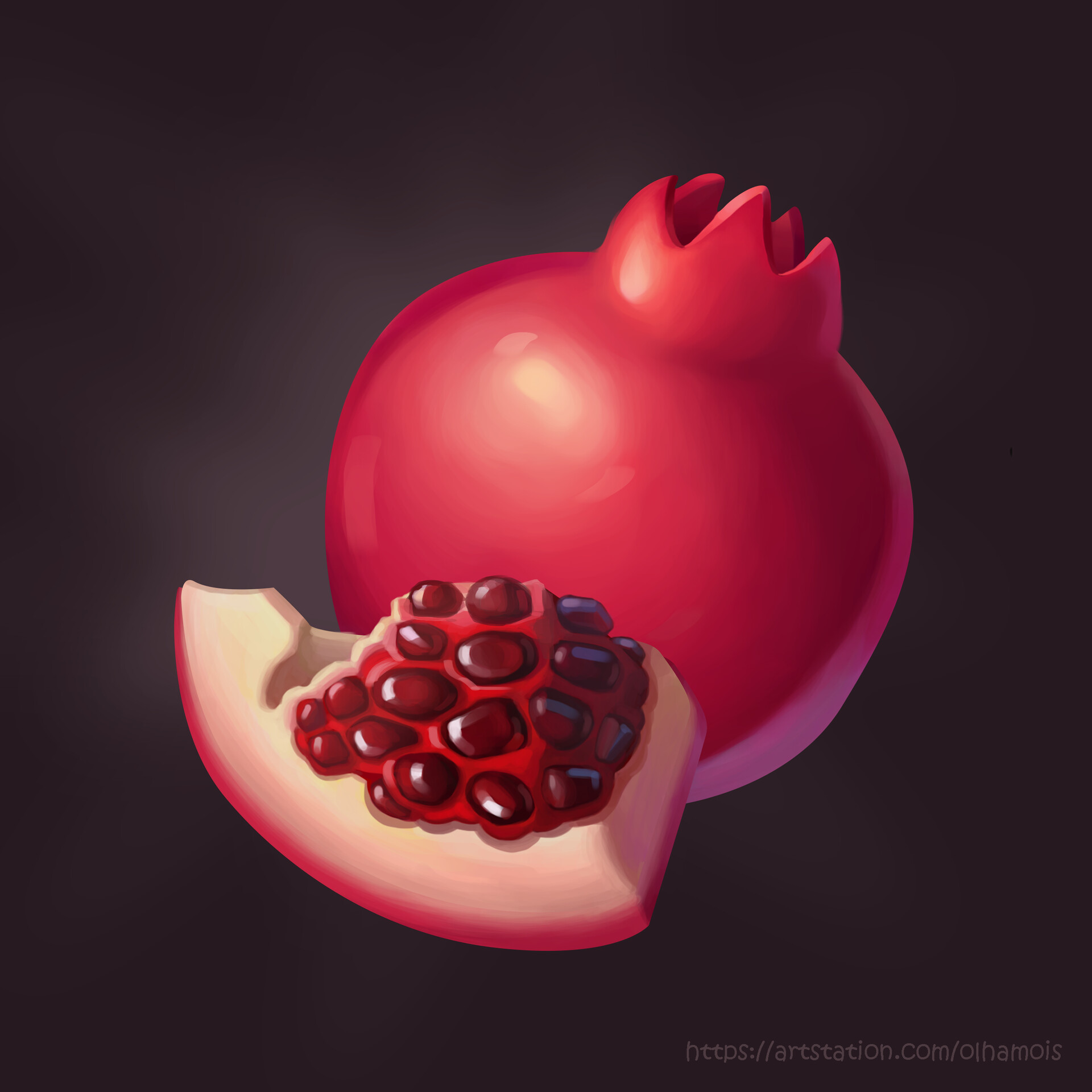 ArtStation - Game object - a pomegranate