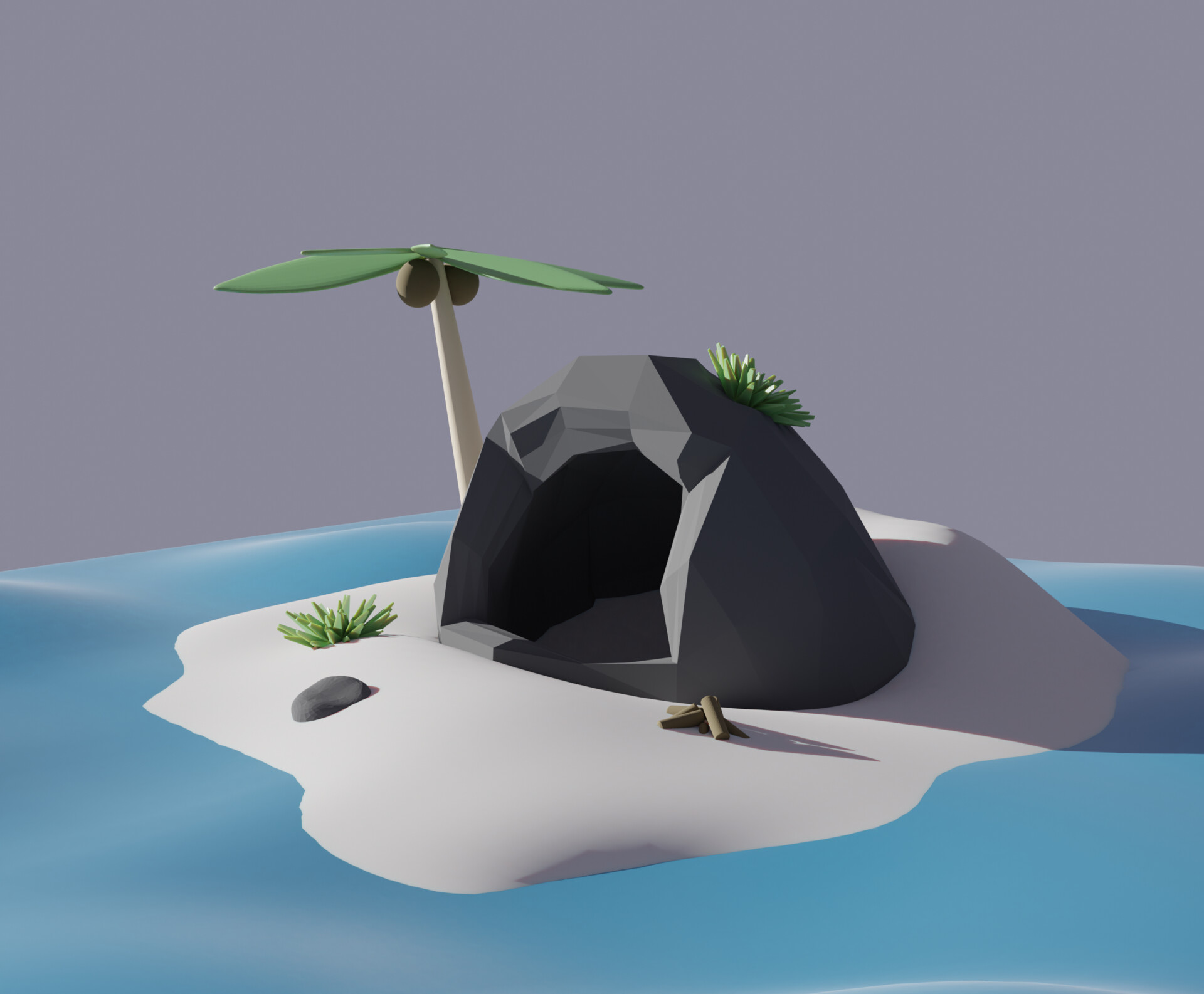 ArtStation - Low poly island test