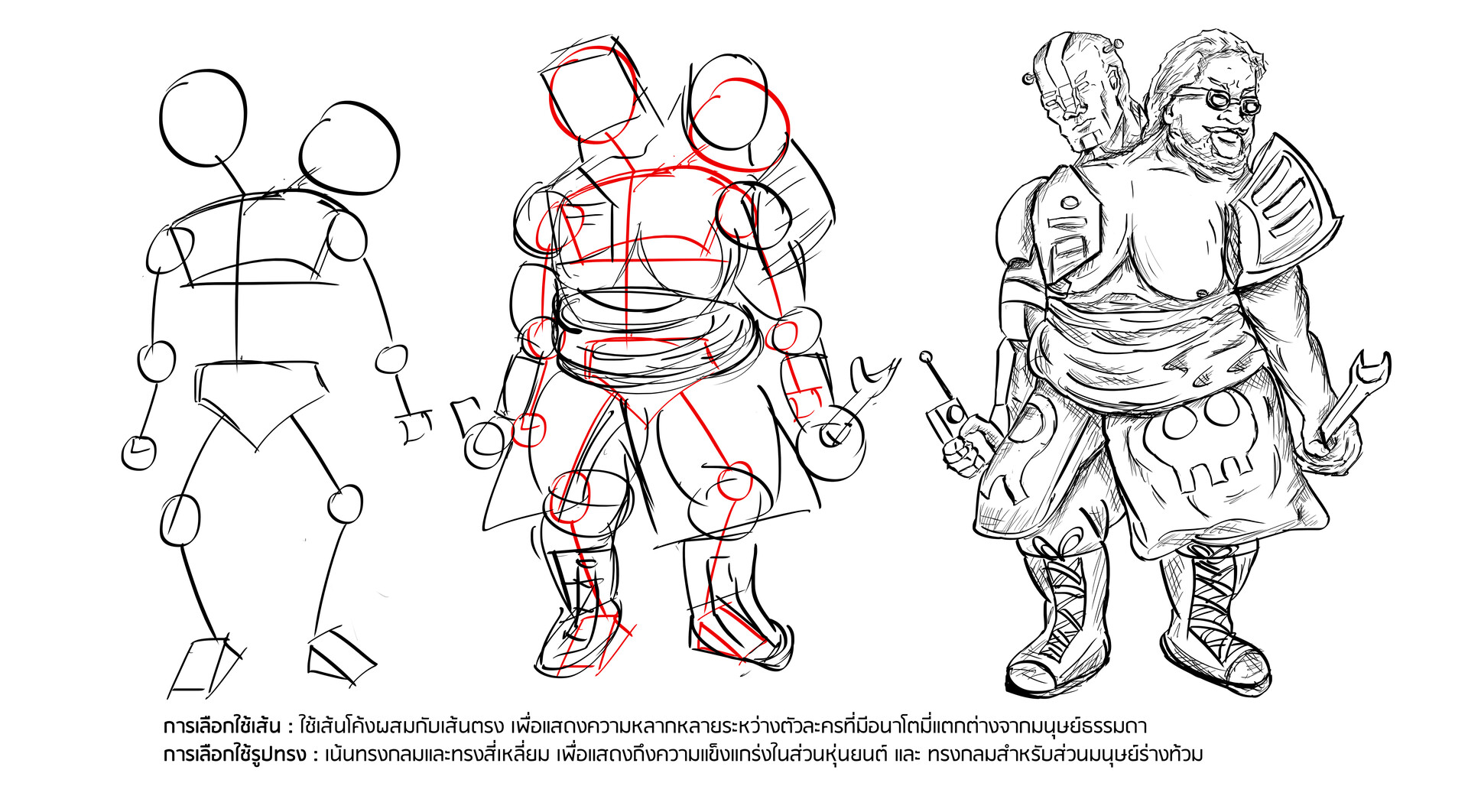ArtStation - Shape & Form and Comic art style study [ THE SKULL GANG ]