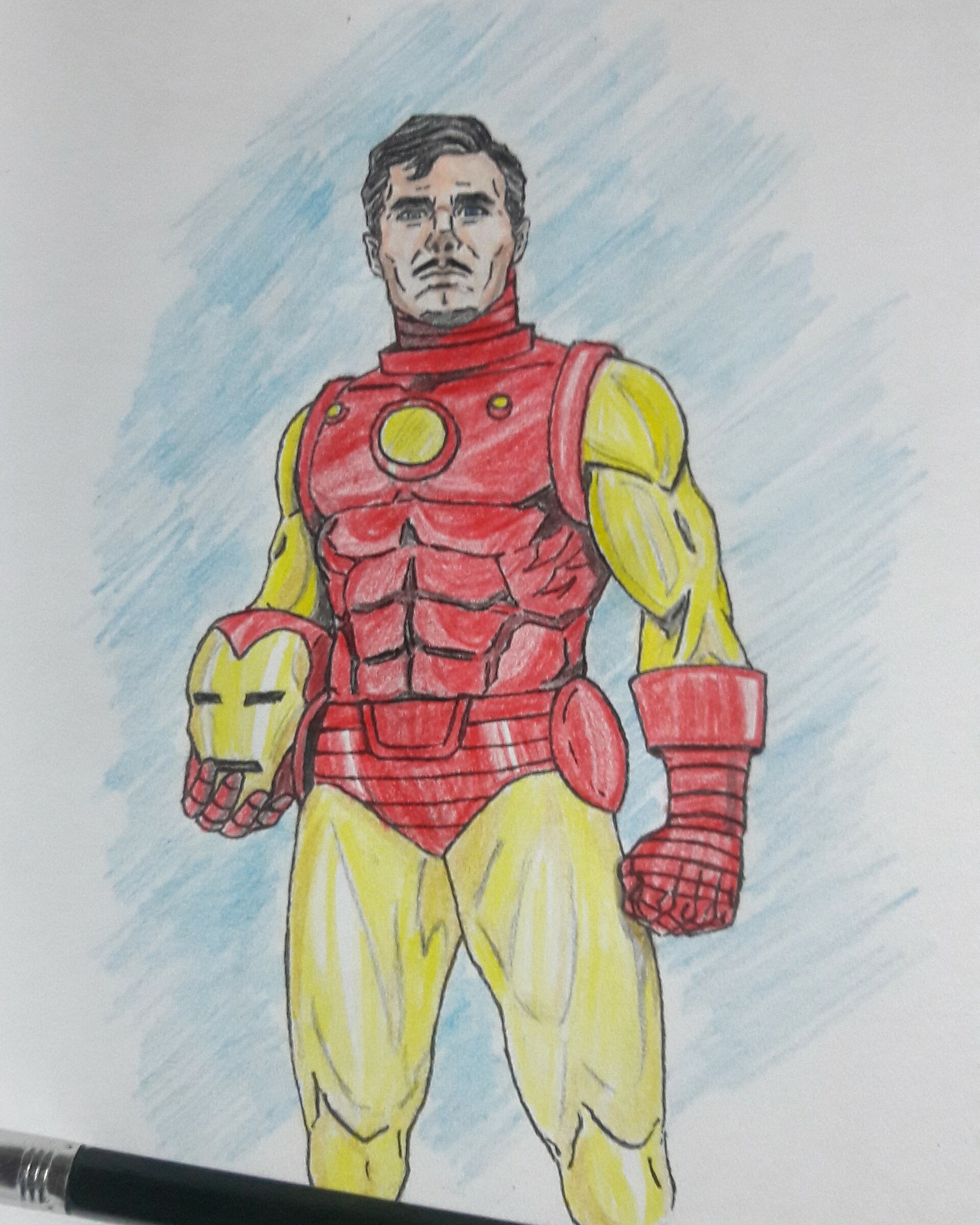 Classic Iron Man Drawing Easy