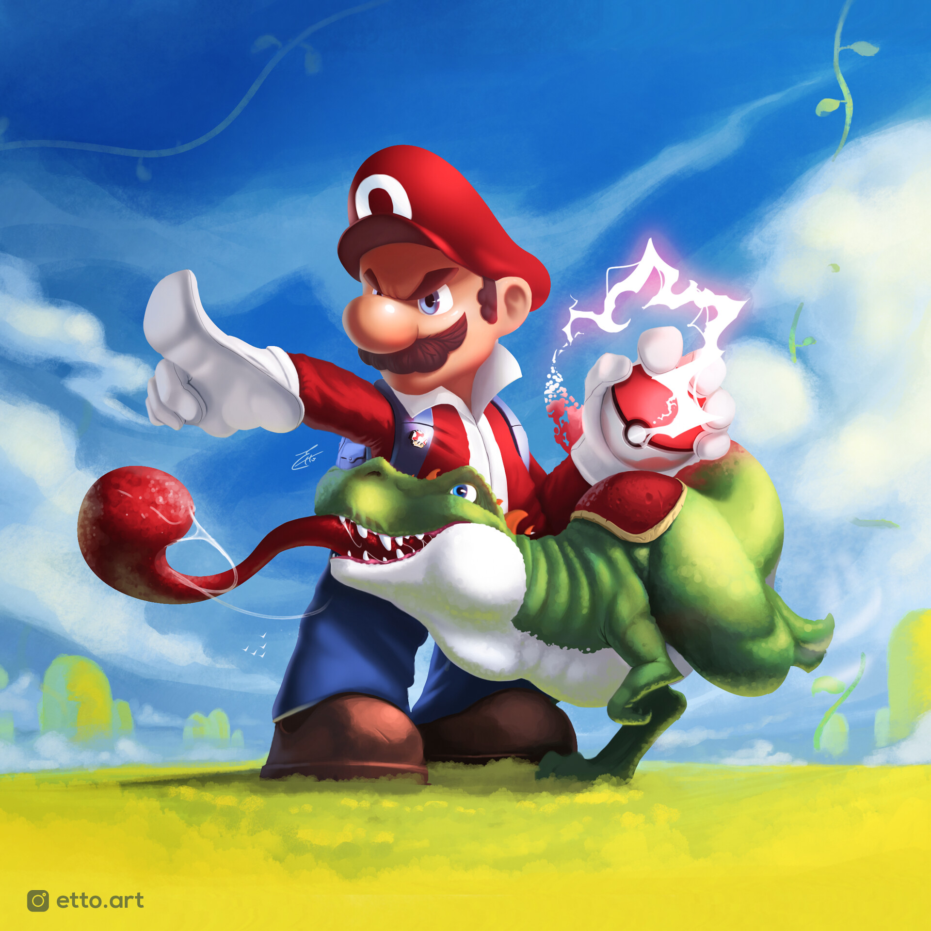 ArtStation - Pokétrainer Mario