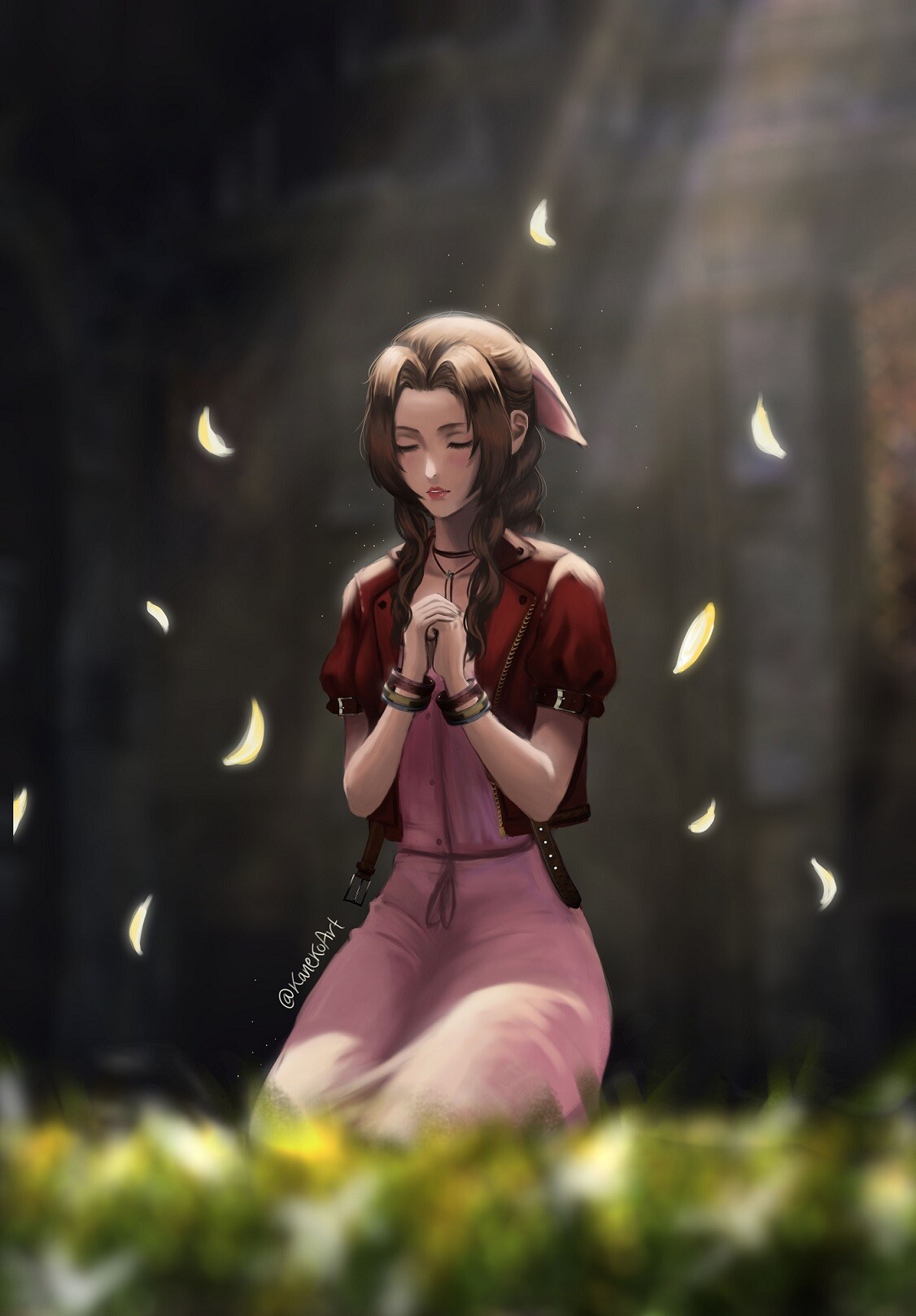 ArtStation - Aerith remake fanart