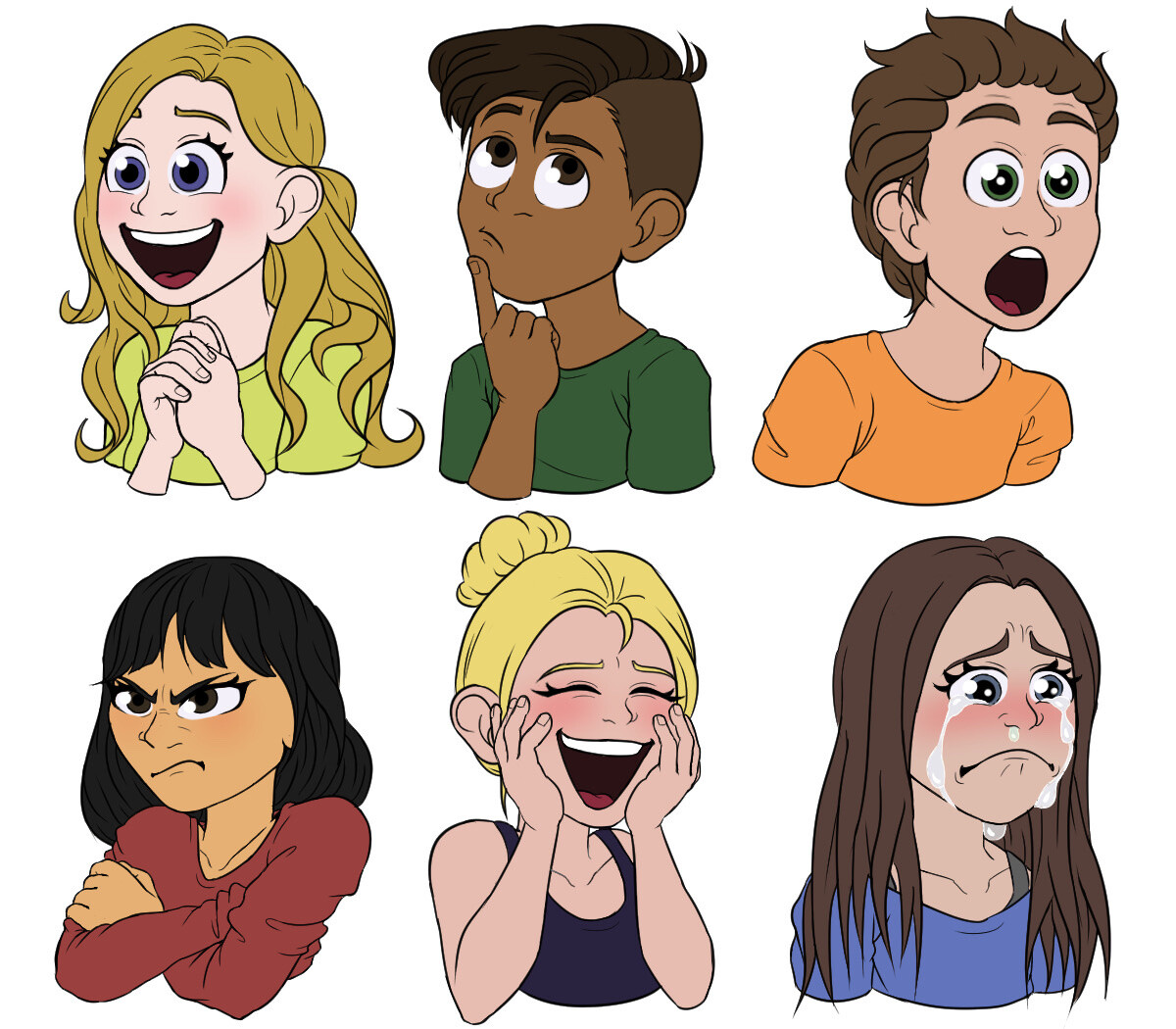 ArtStation - Hair/Facial Expression Practice 1