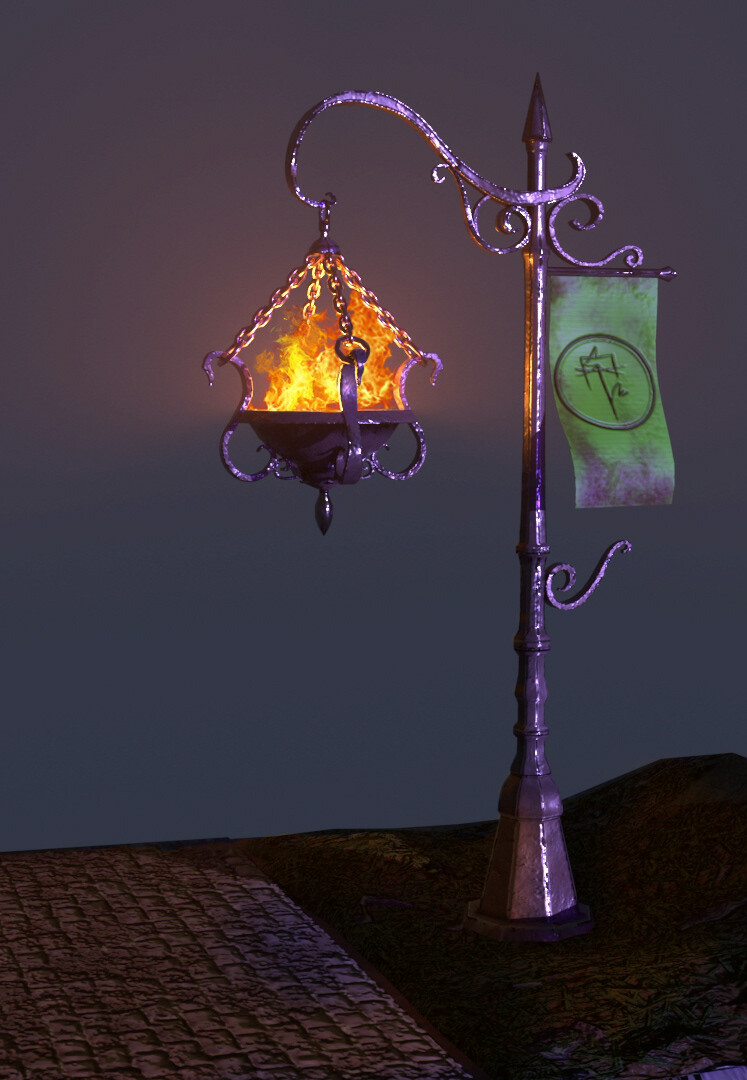 ArtStation - Ludwick Banner Lamp