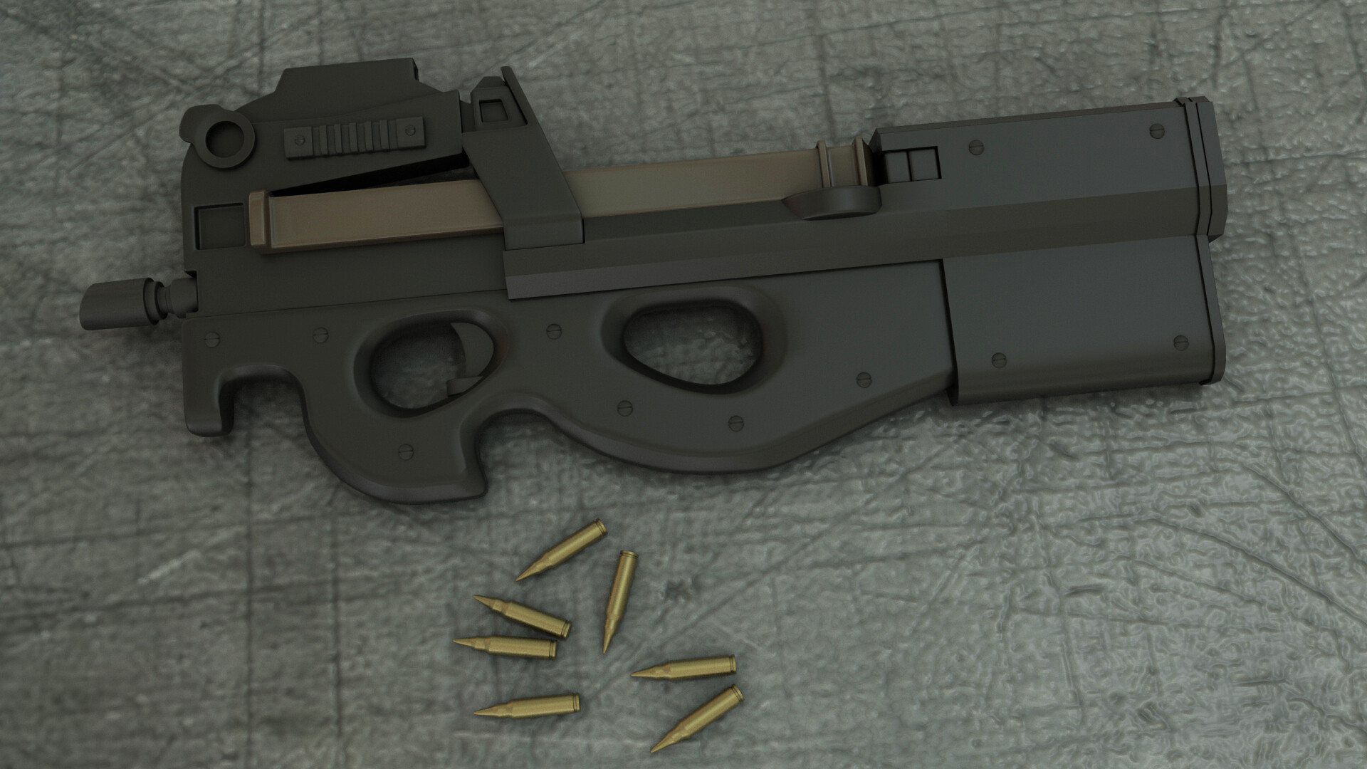 ArtStation - P90 gun weapons