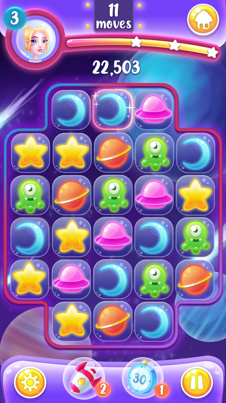 ArtStation - Match 3 Mockup