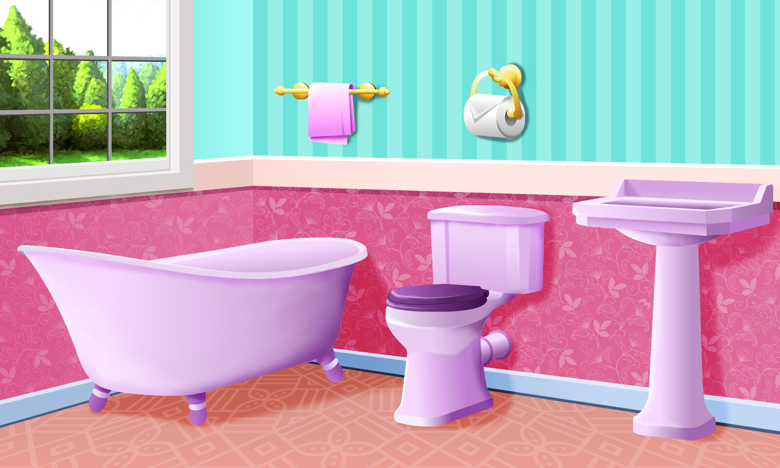 ArtStation - Bathroom BG 1