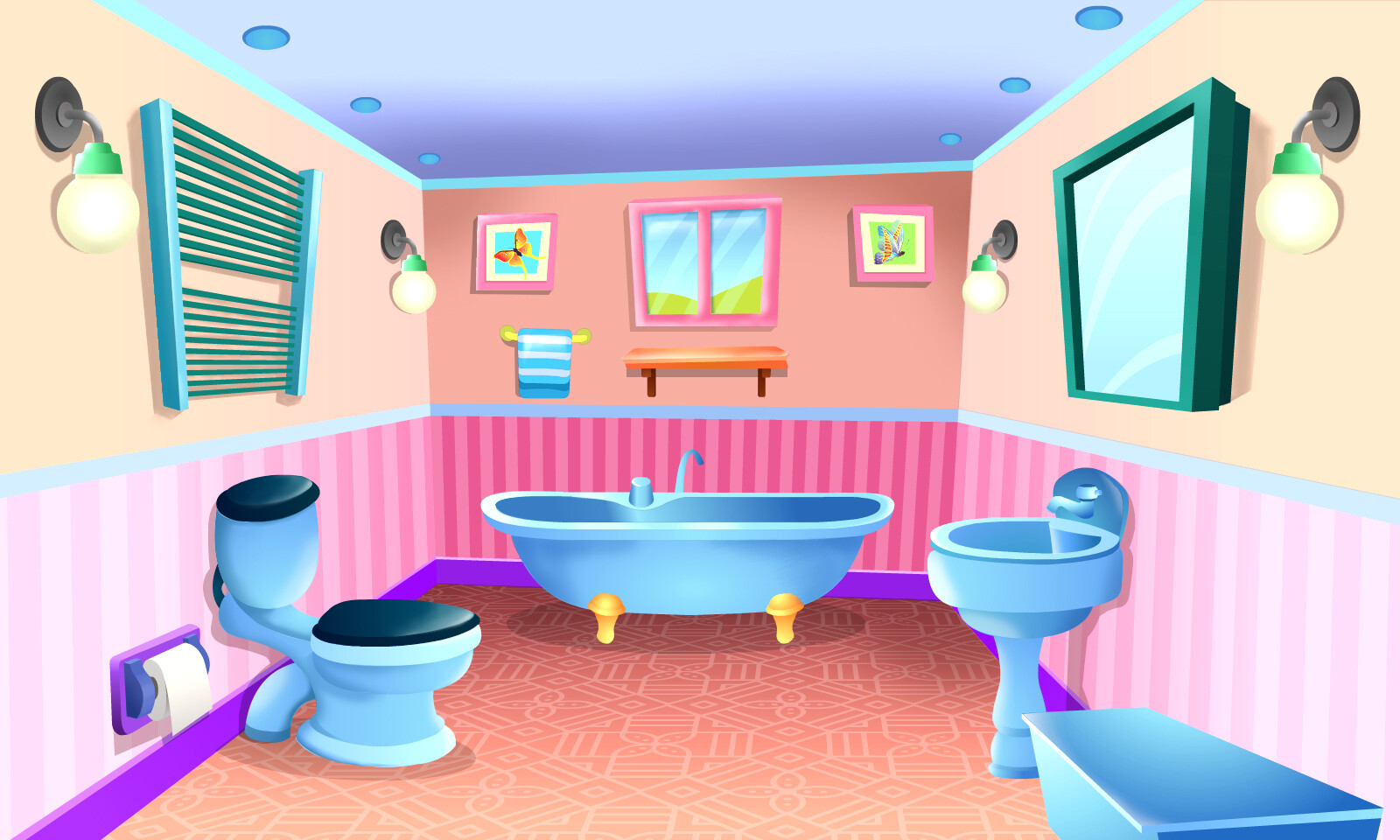 ArtStation - Bathroom BG 2