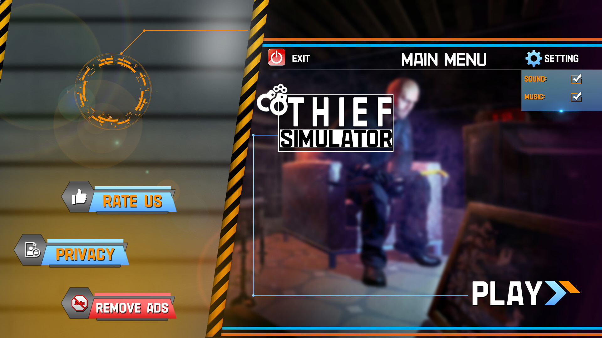 ArtStation - Thief Simualtor Games UI