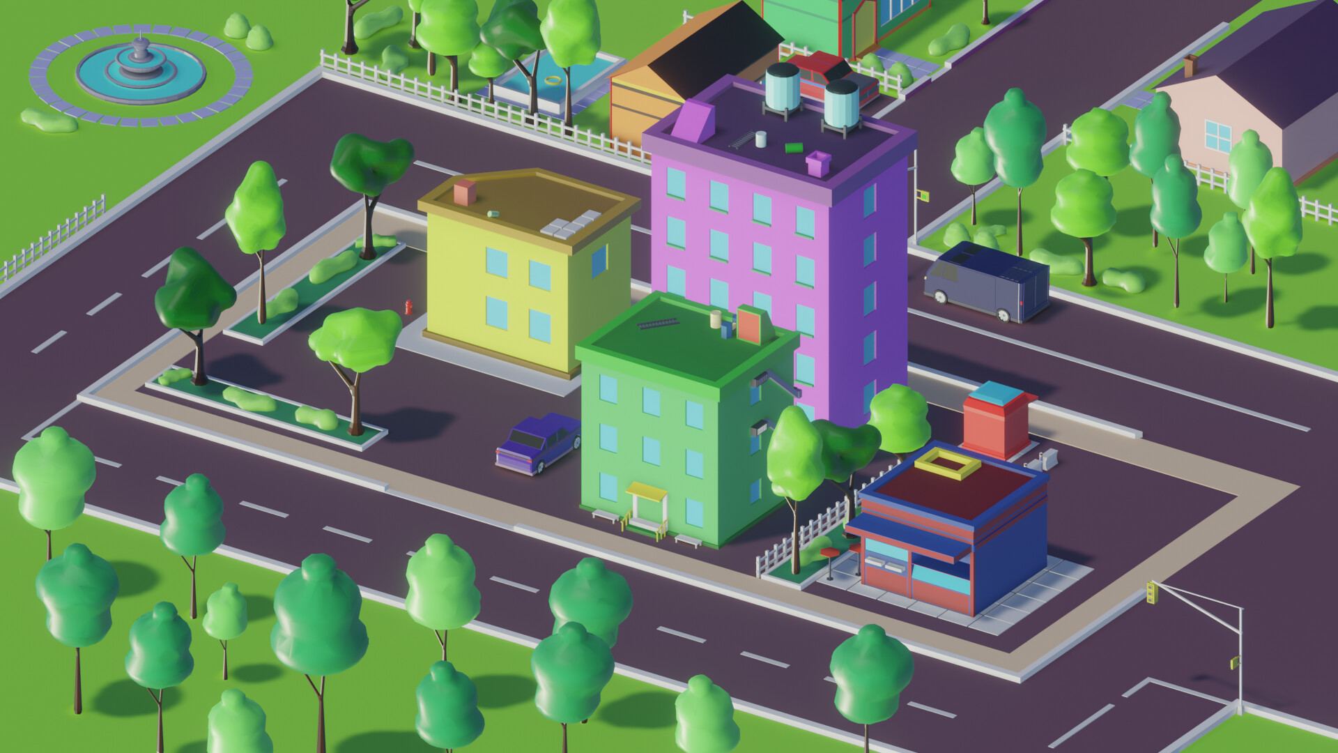 ArtStation - Poly Town