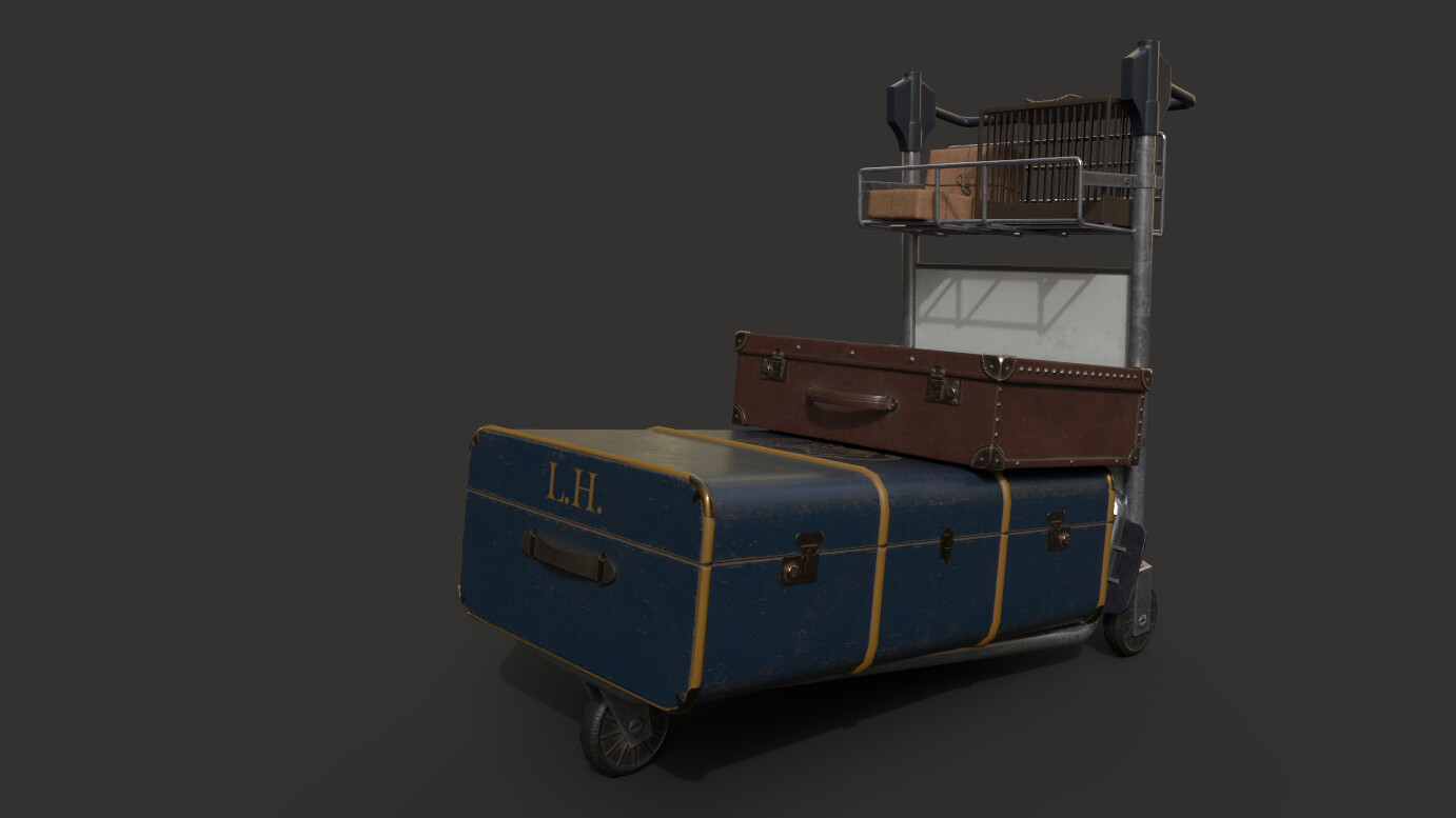 ArtStation - Trolly and trunk ready for Hogwarts