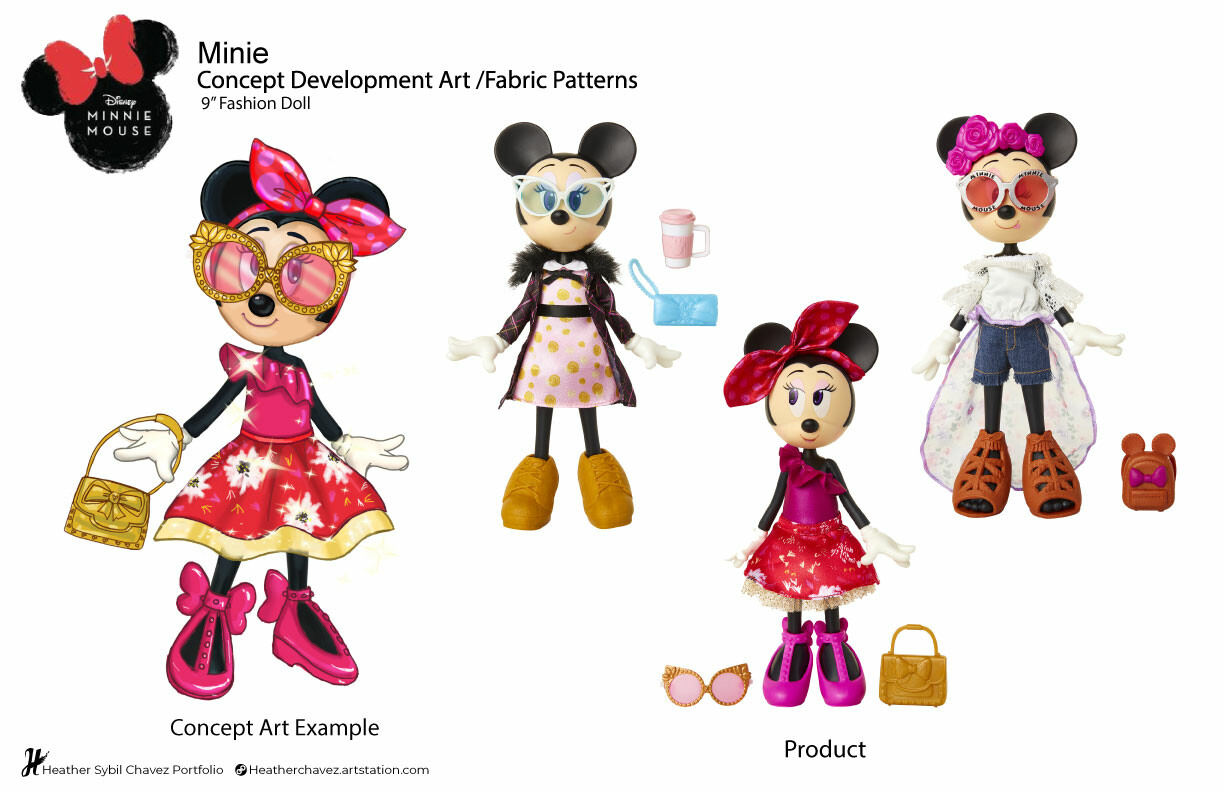 Heather Sybil Chavez Design - Disney Minnie Mouse Dolls