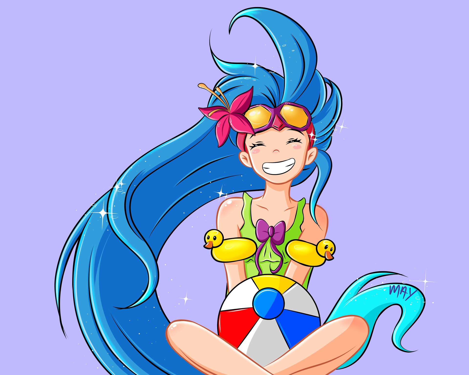 ArtStation - Pool Party Zoe