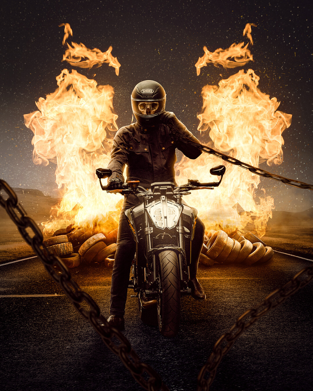 ArtStation - ''Fire Rider'' Photo Manipulation