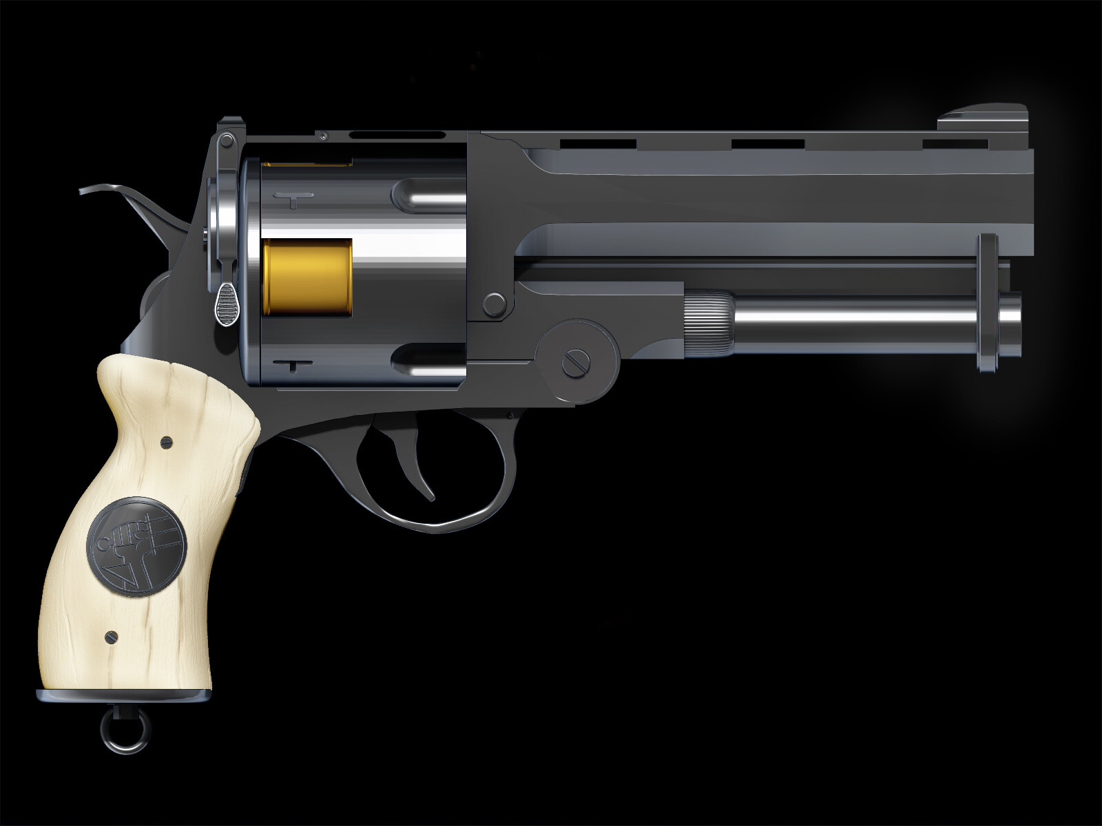 ArtStation - Hellboy Gun Silver Version