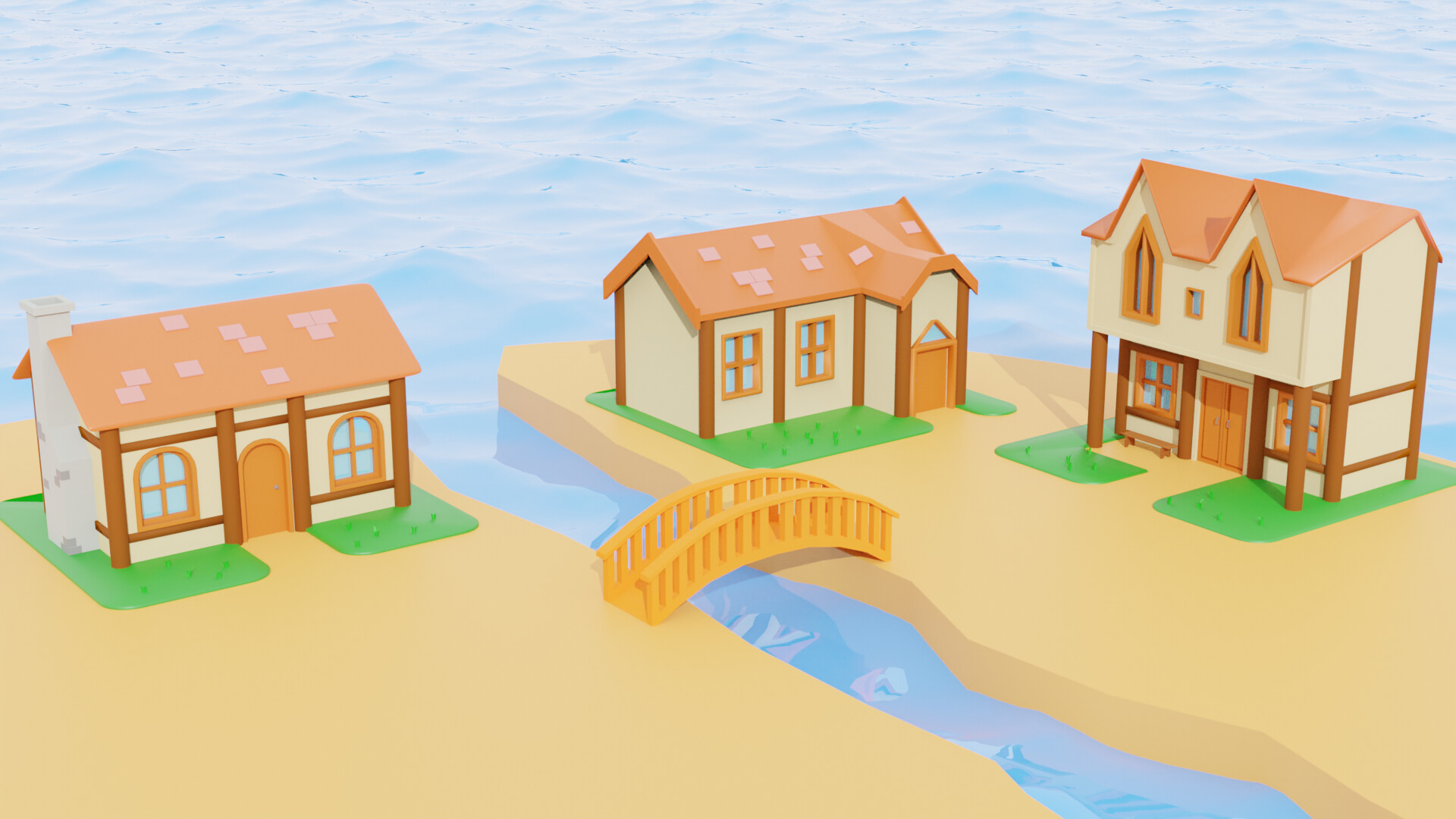 ArtStation - Plastic houses