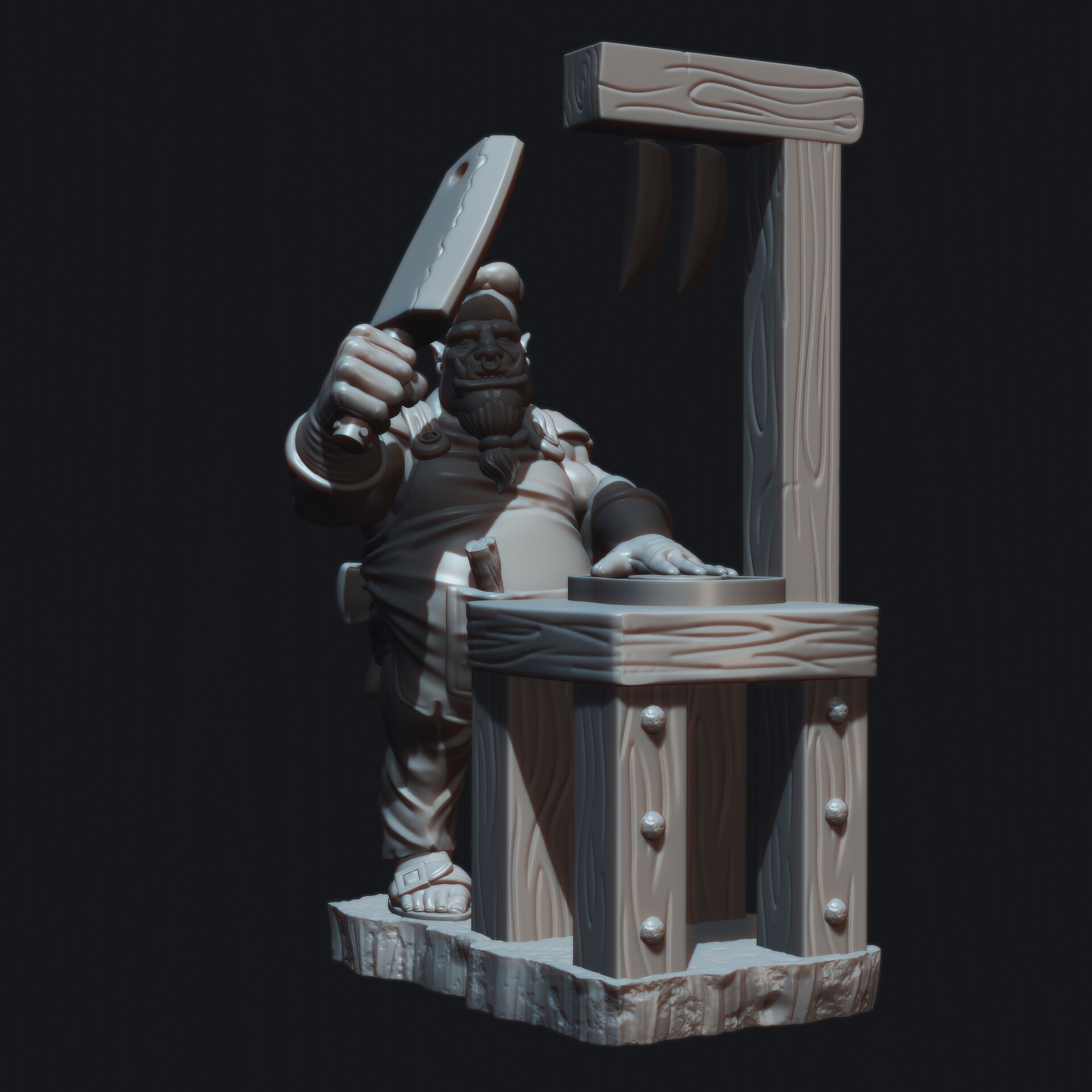 ArtStation - Ogre Chief / Miniature / Guardians' Destiny