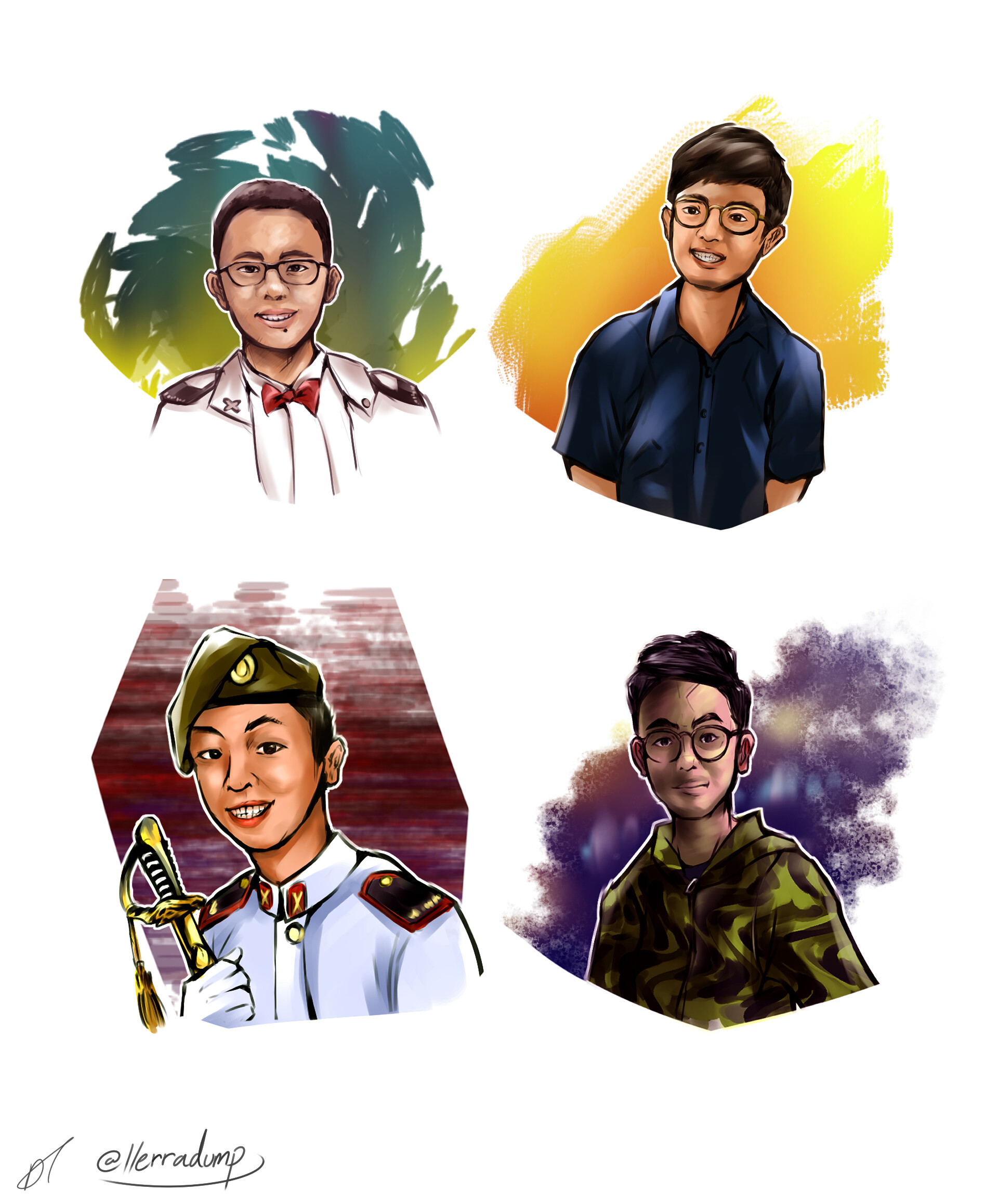 ArtStation - The Lads. ( Stylised Portraits )