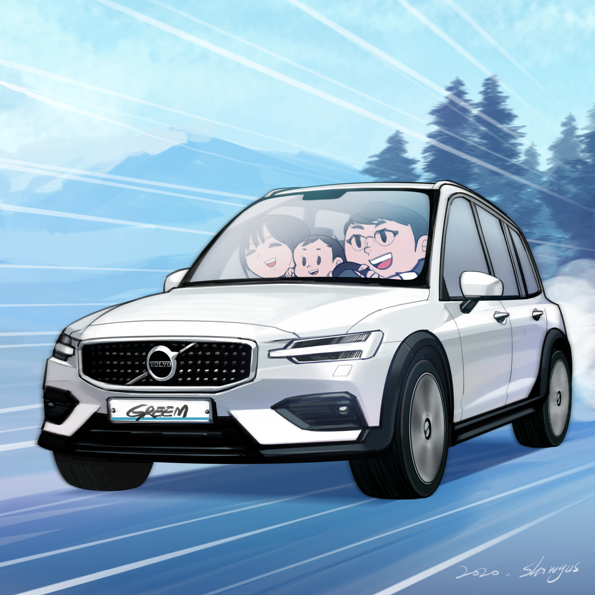 ArtStation - Volvo V60 Cross Country