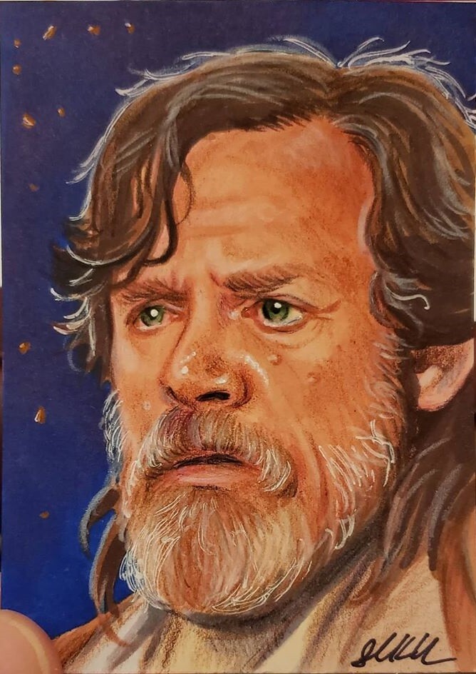 ArtStation - TLJ Luke Sketchcard