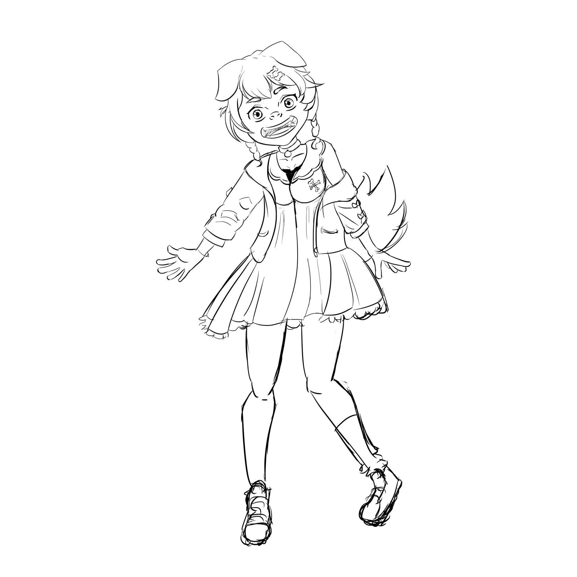 Bryan Miguel Machorro León - Korone Inugami - FanArt - Ocelot