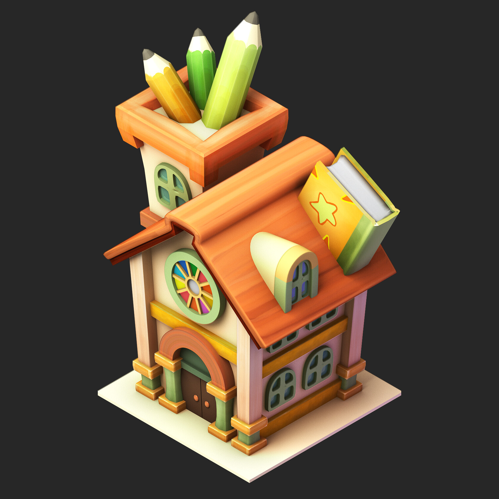 ArtStation - Hand painted high poly house