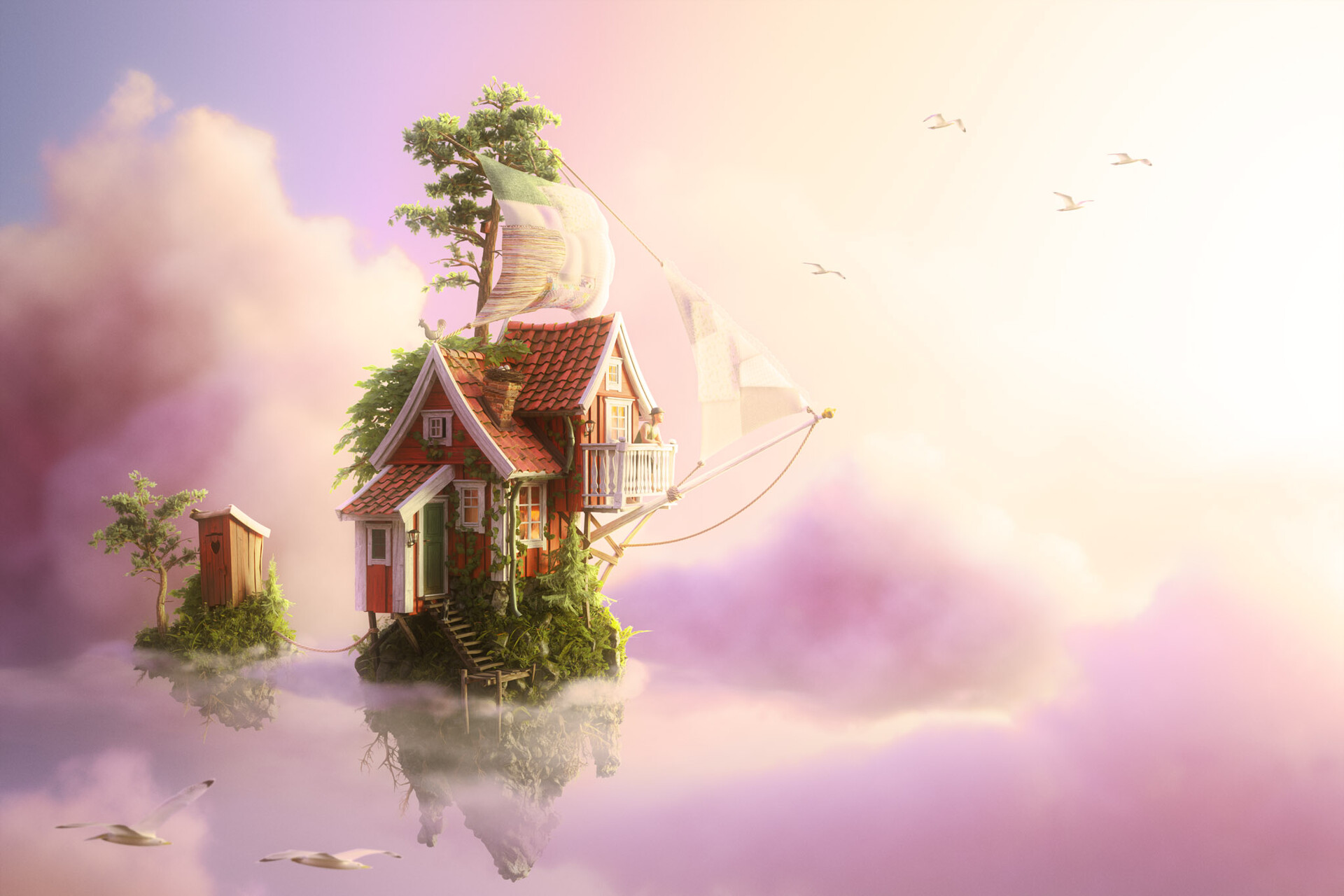 ArtStation - My flying home