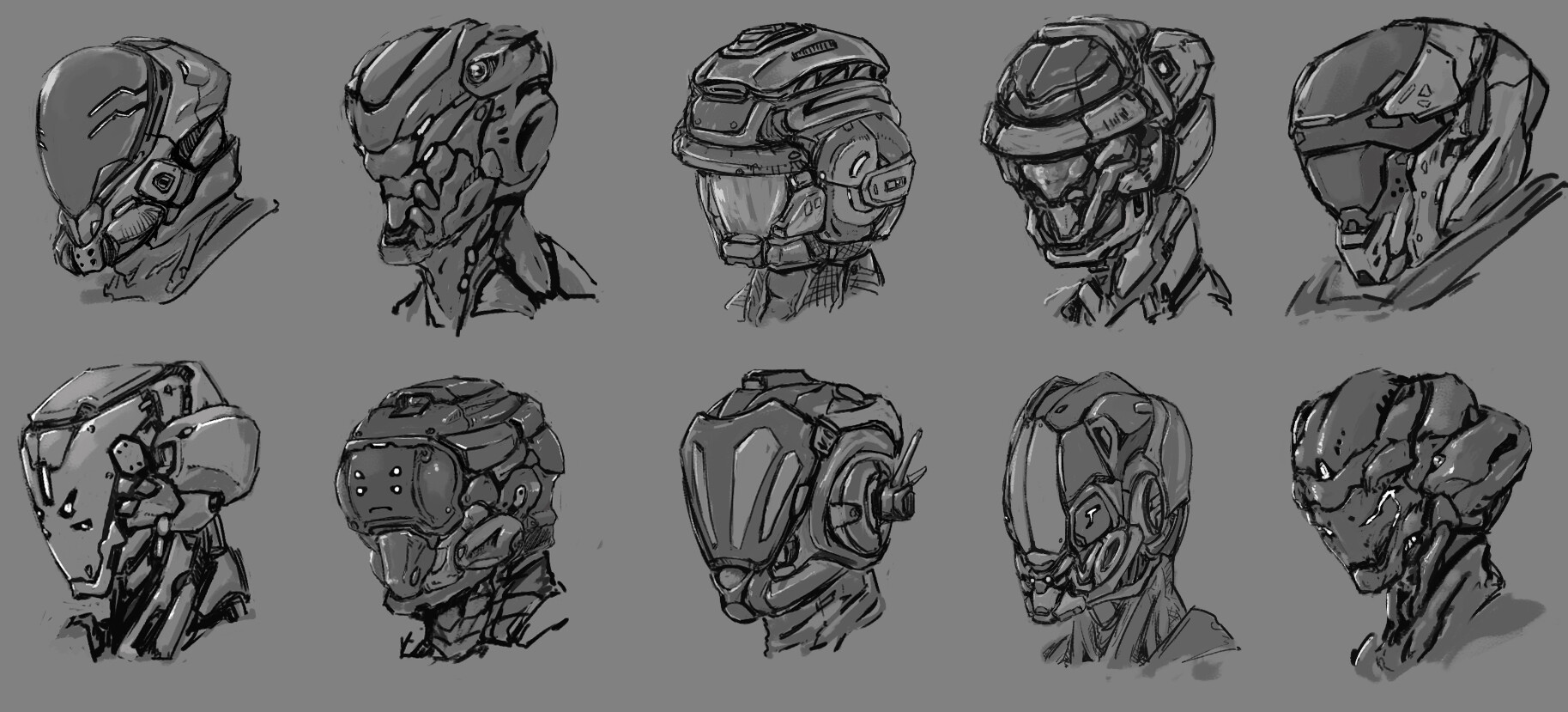 ArtStation - 100 mechanics helmet design-20-30
