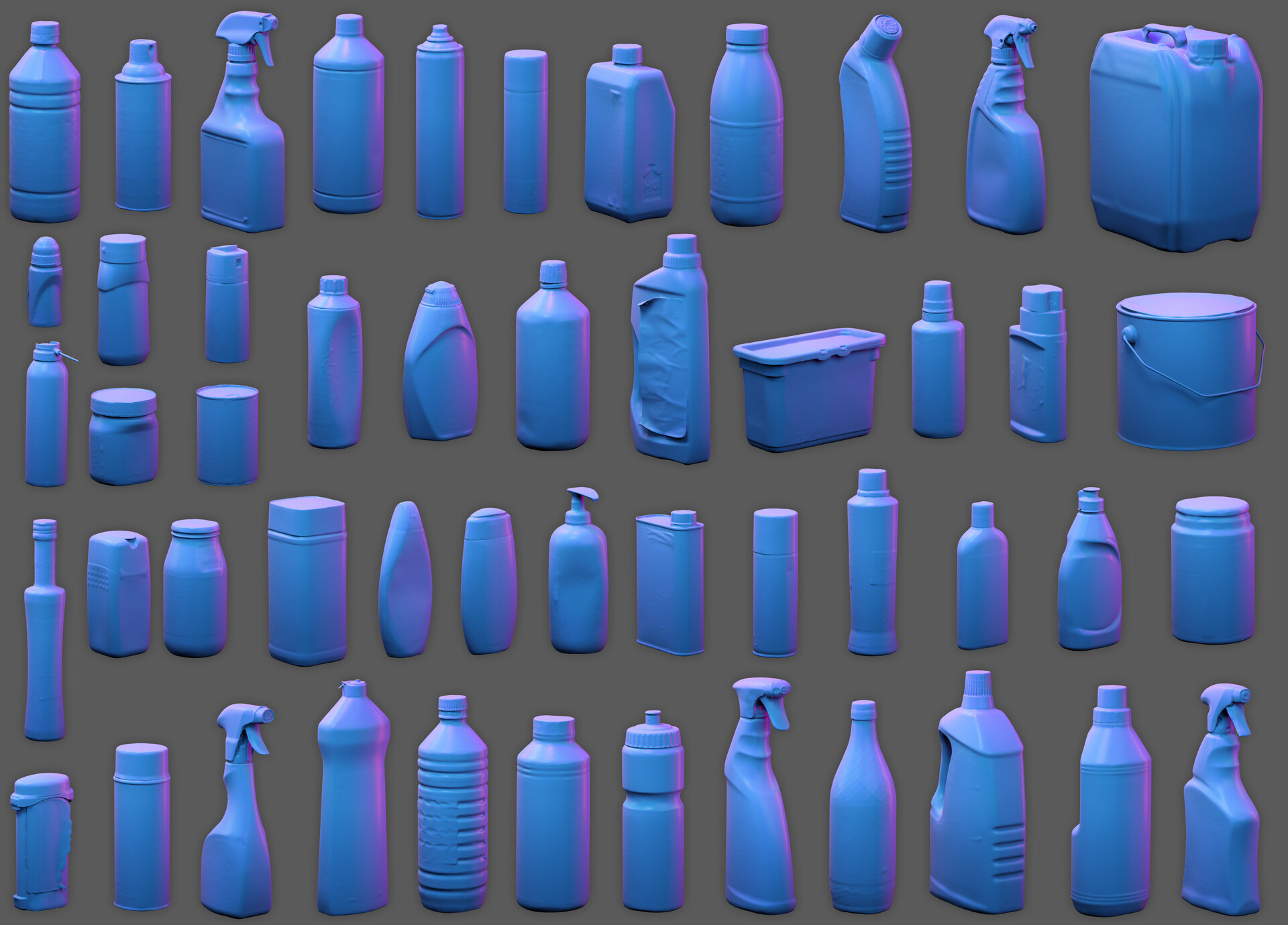 ArtStation - 50 Plastic and Glass Containers