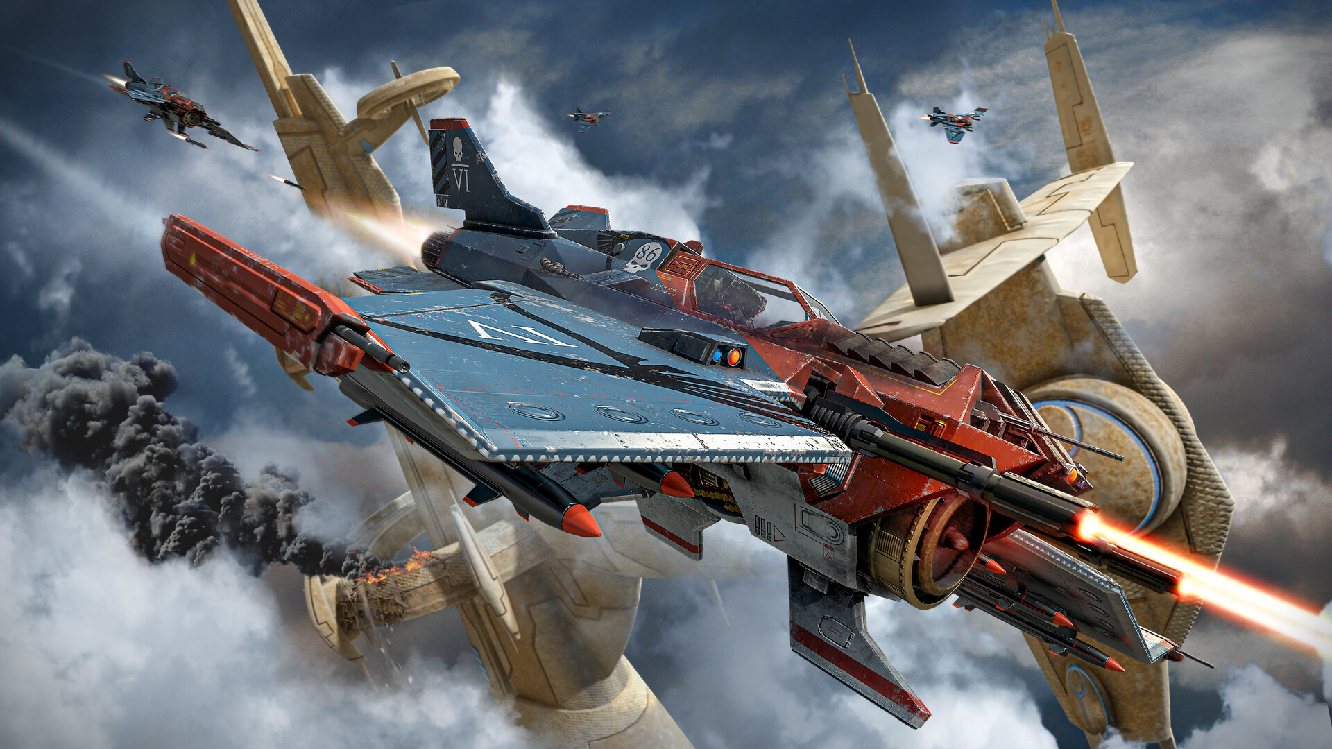 ArtStation - Warhammer 40k Voss Pattern Lightning Strike Fighter
