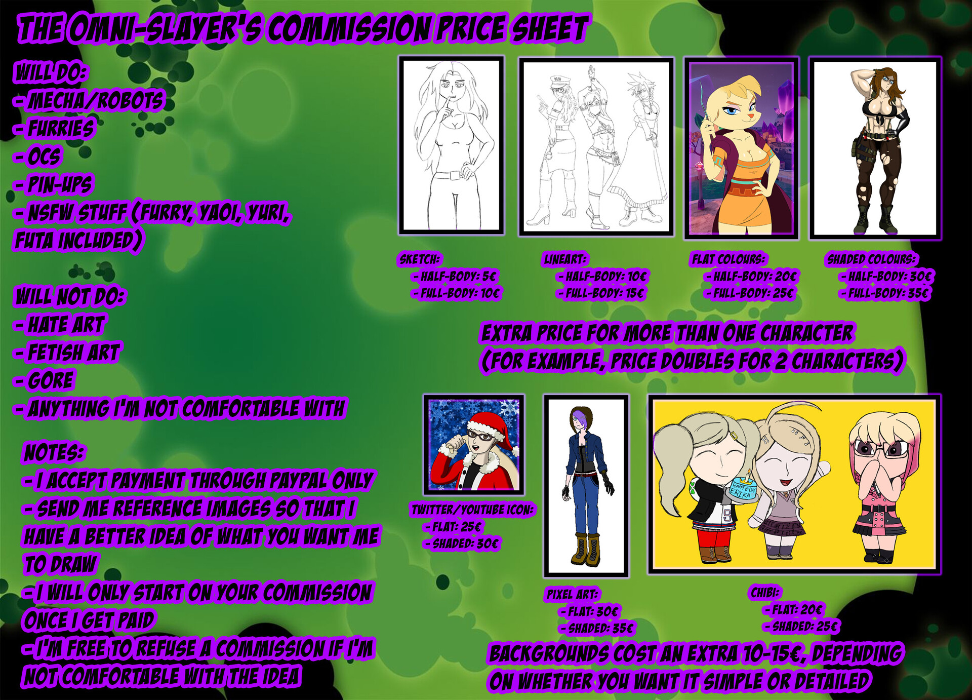 How To Make An Art Commission Sheet - Printable Templates