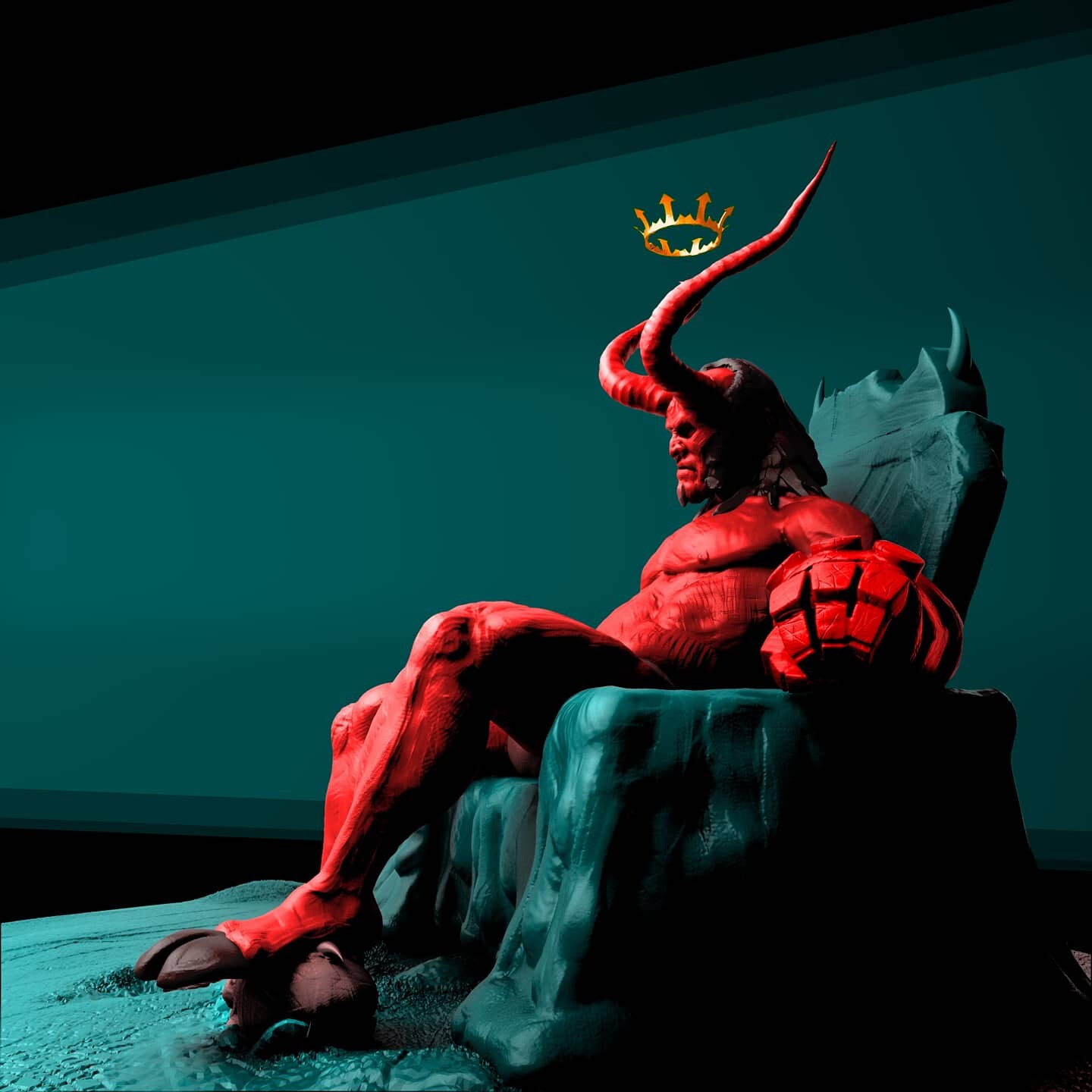 ArtStation - Hellboy Statue Color (personal project)